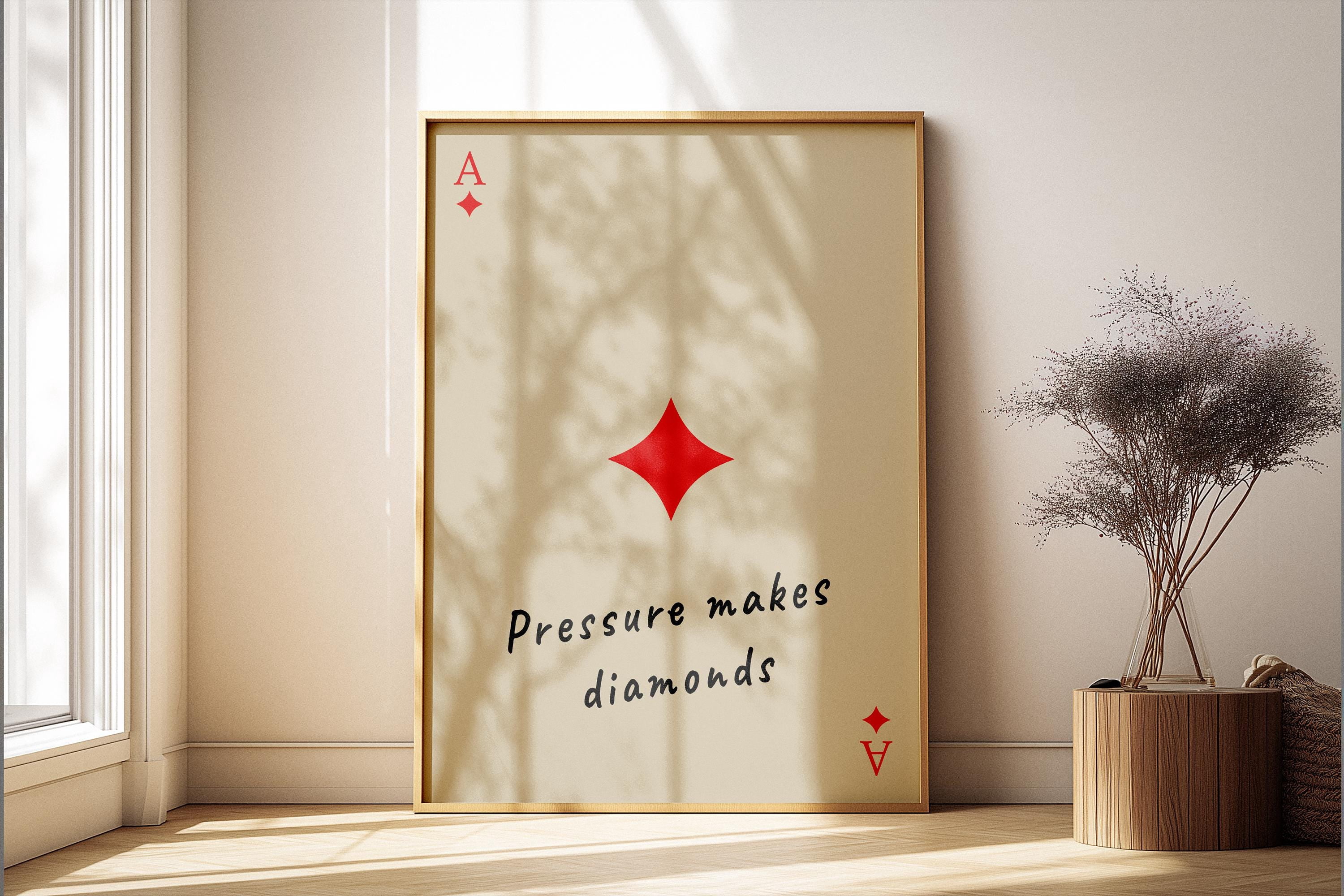 Affixzi Ace of Diamonds Print | Motivational Quote Wall Art, Playing ...