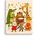 Affixzi Animal Band Nursery Wall Art Vintage Wall Decor Animal Prints ...