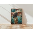 Affixzi Bald Eagle American Flag Mixed Media Wall Art Print, Patriotic ...