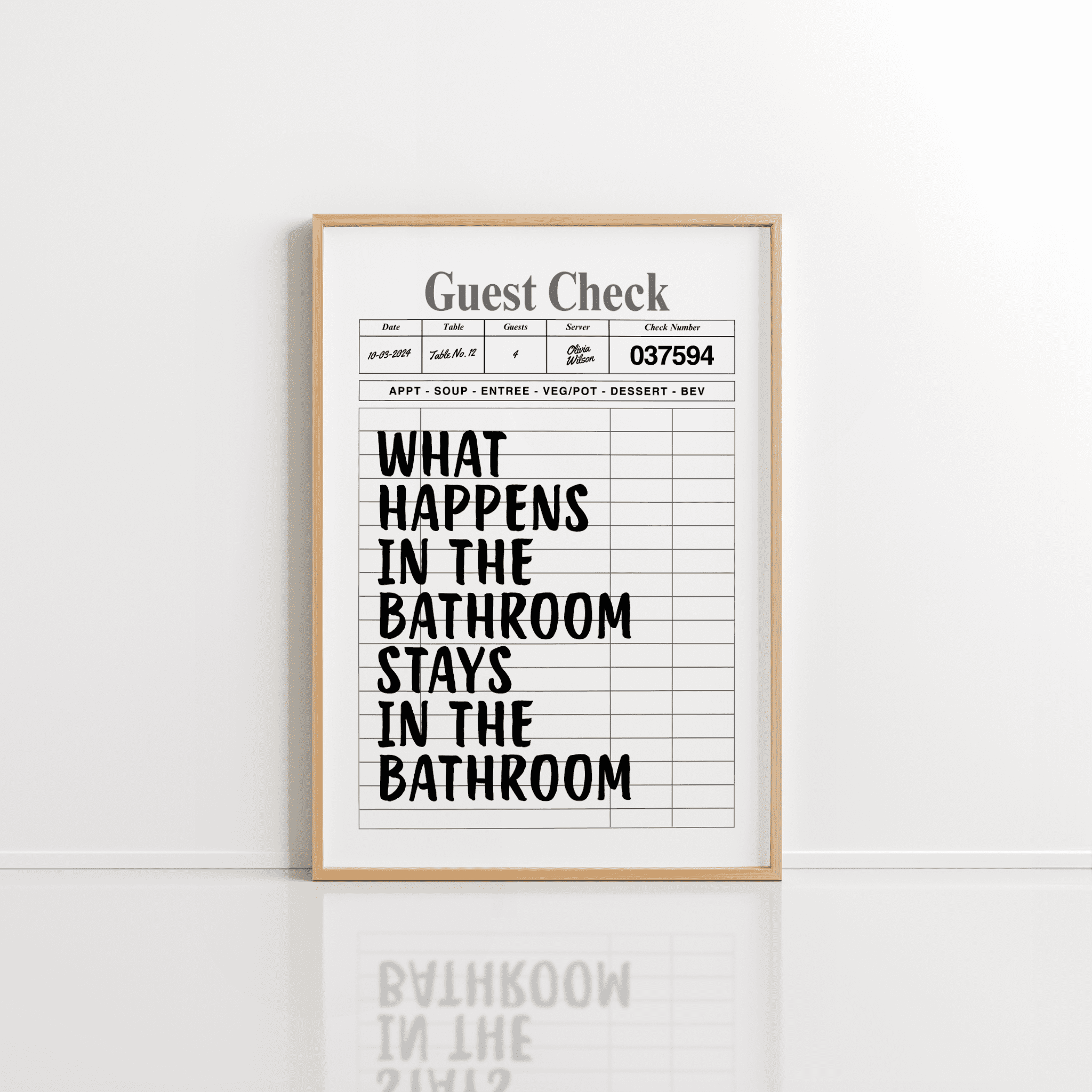 Affixzi Bathroom Rules Wall Art, Quote Print, Bathroom Sign, Rustic ...