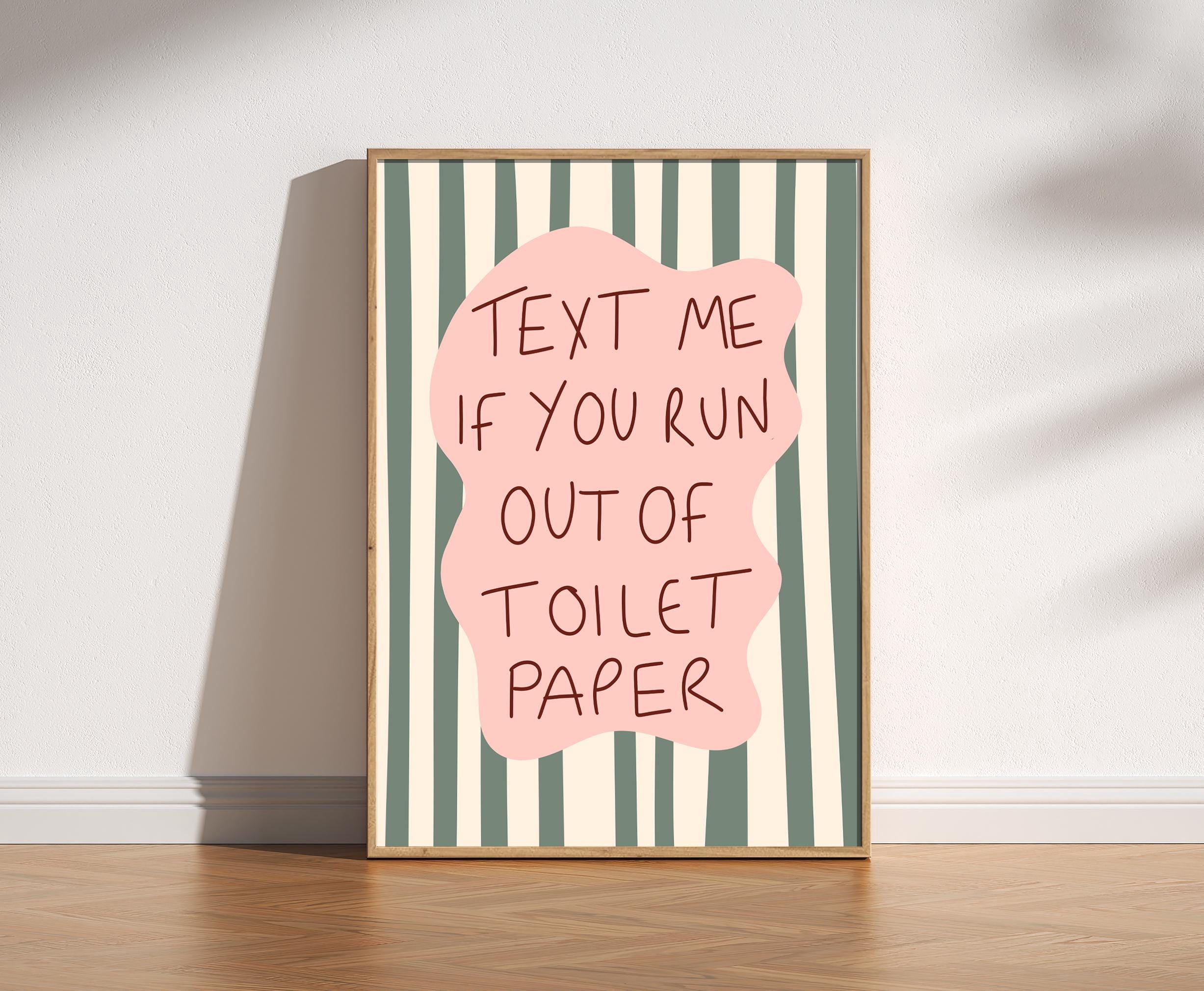 Affixzi Bathroom Wall Art Print, Retro Quote Poster, Playful Guest ...