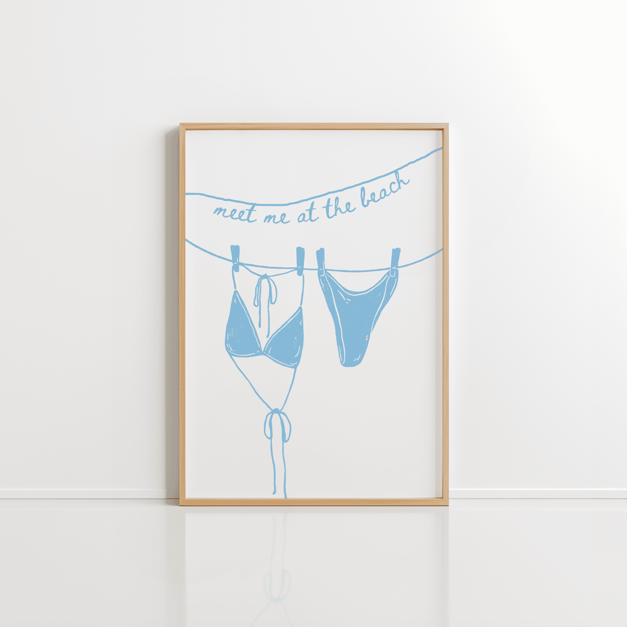 Affixzi Beach Bikini Wall Art, Coastal Decor Print, Seaside Poster ...