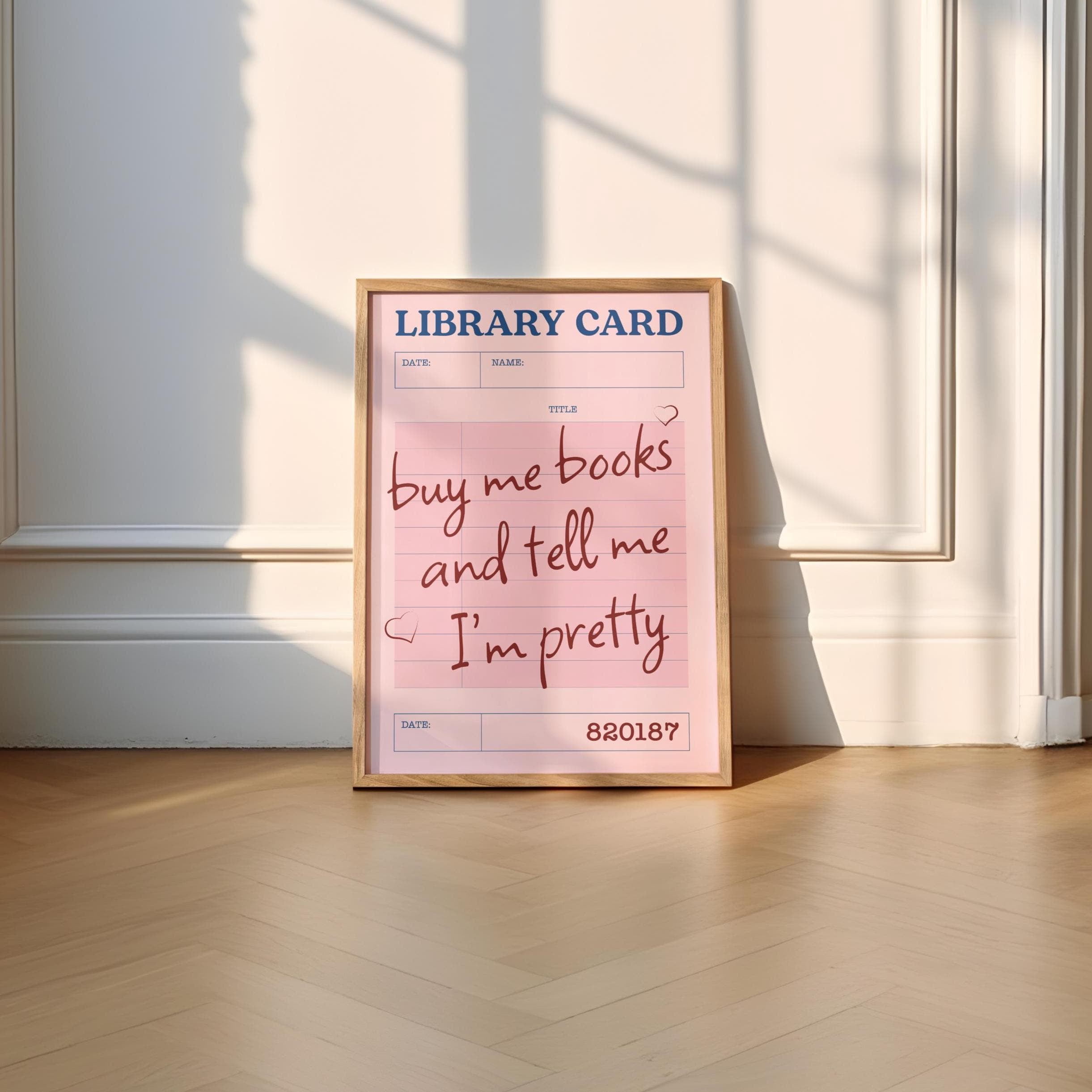 Affixzi Buy Me Books and Tell Me I'm Pretty Print, Bookshelf Decor ...