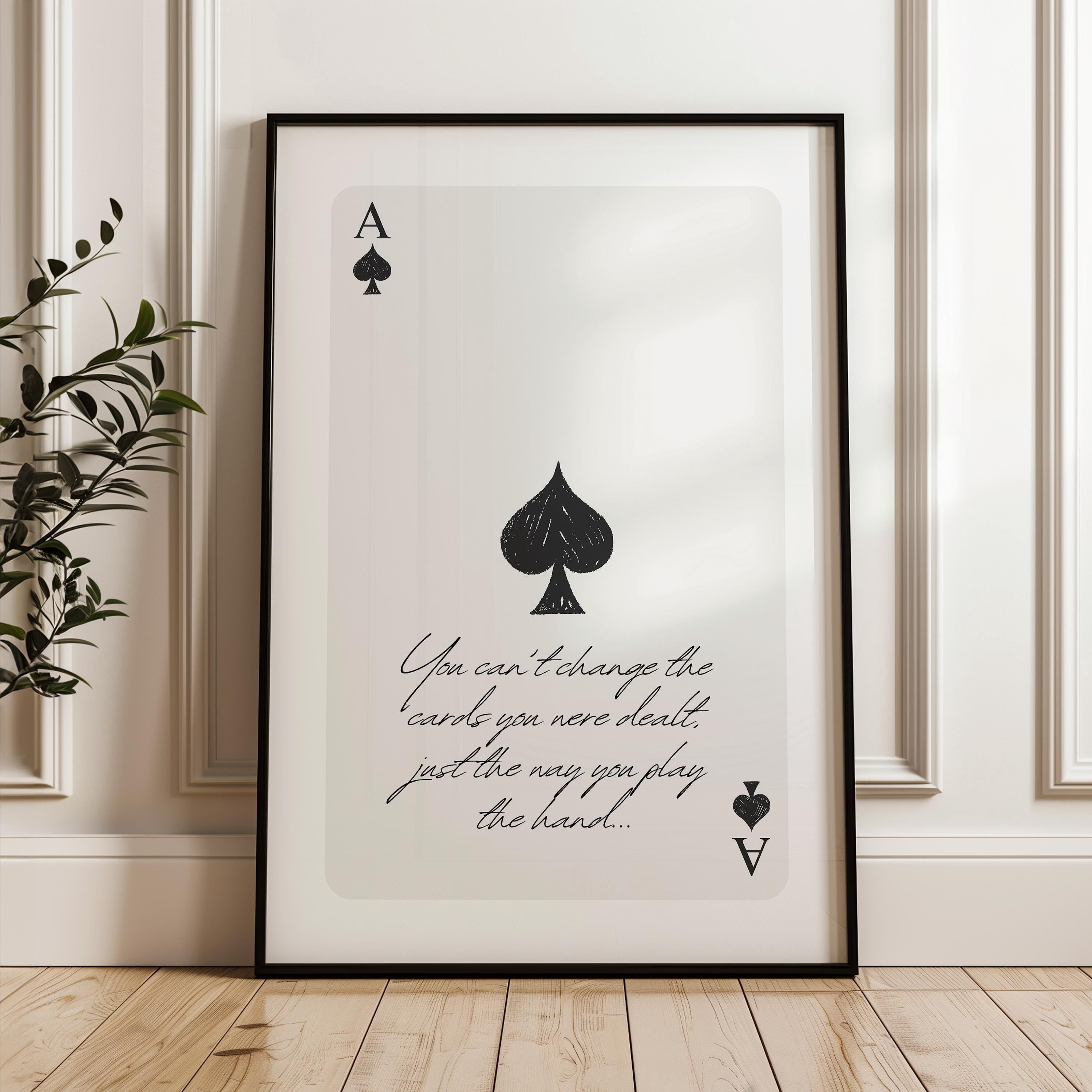 Affixzi Change The Cards Ace of Spades Print, Playing Card Poster ...