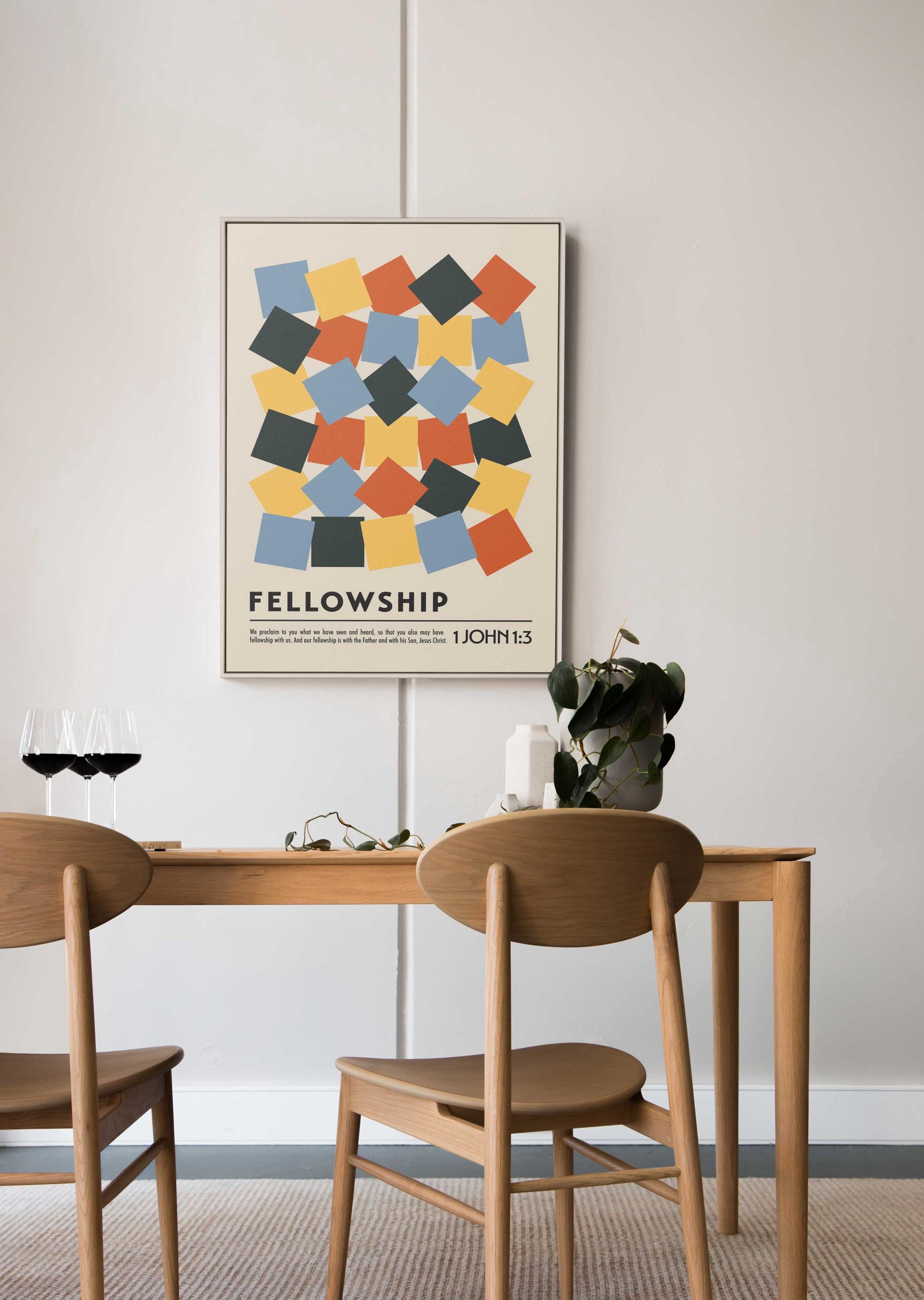 Affixzi Christian Art Print Bible Verse Mid-Century Modern Minimal Wall ...