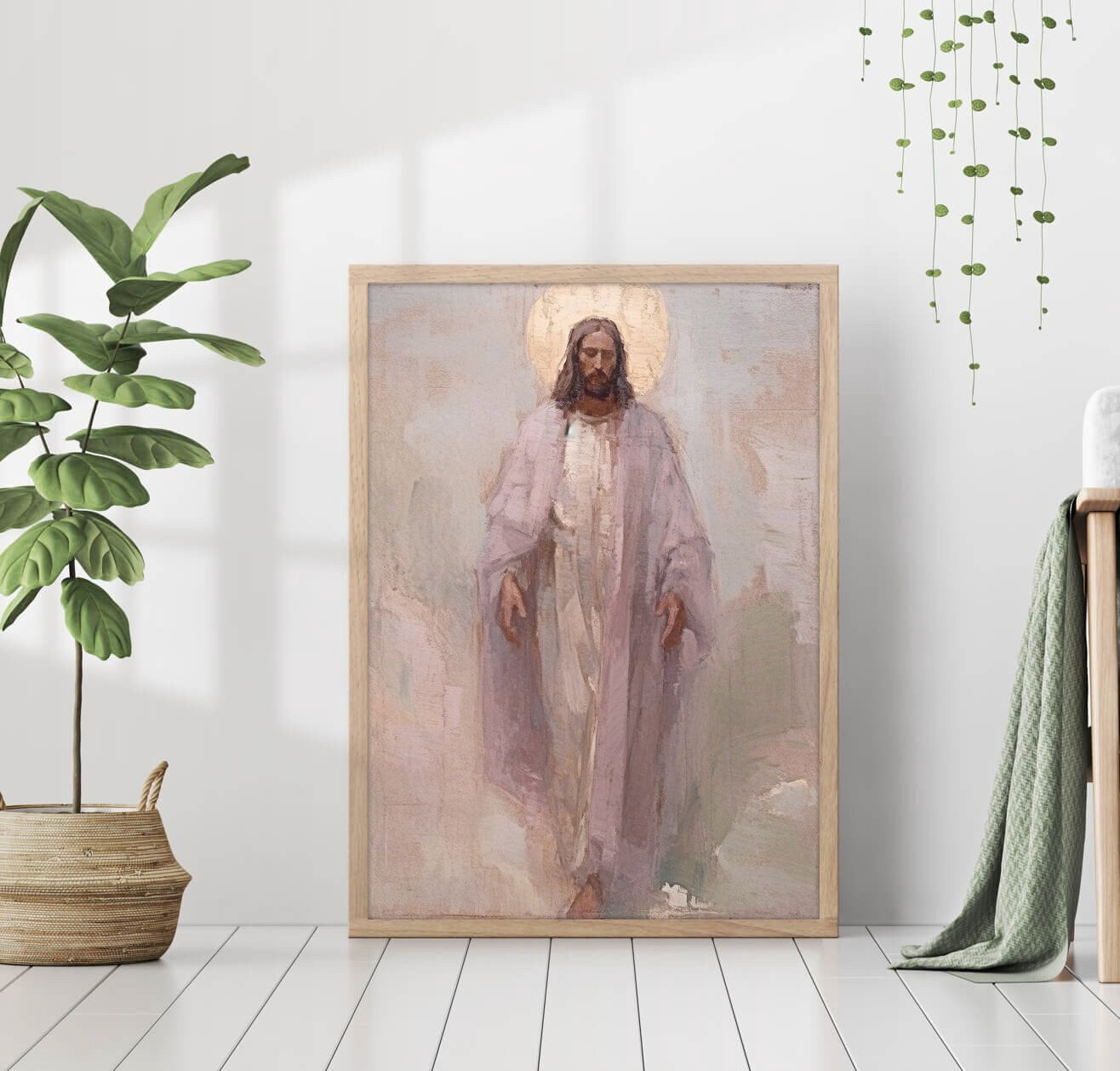Affixzi Christian Portrait Art, Holy Wall Print, God Peace Wall Decor ...