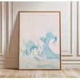 Affixzi Coastal Abstract Ocean Wave Art Print for Modern Home Decor ...
