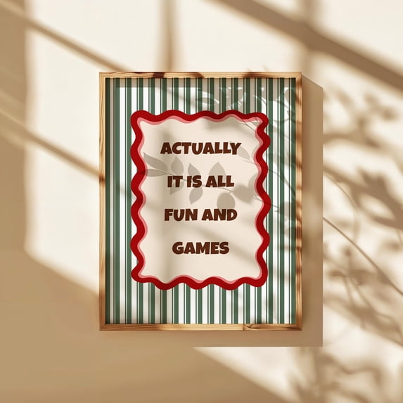 Affixzi Colorful Fun and Games Quote Wall Art – Whimsical Typography ...