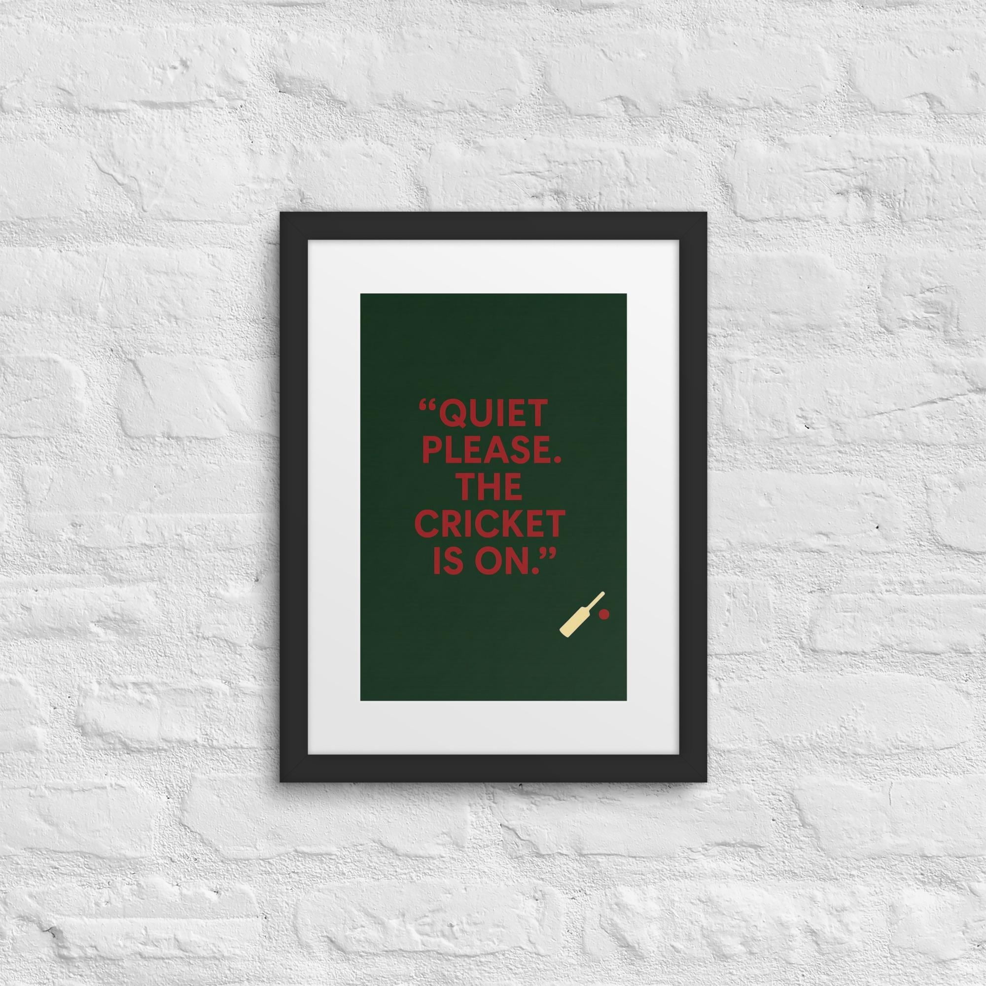 Affixzi Cricket Wall Art, Minimalist Cricket Ground Green Poster, Man ...