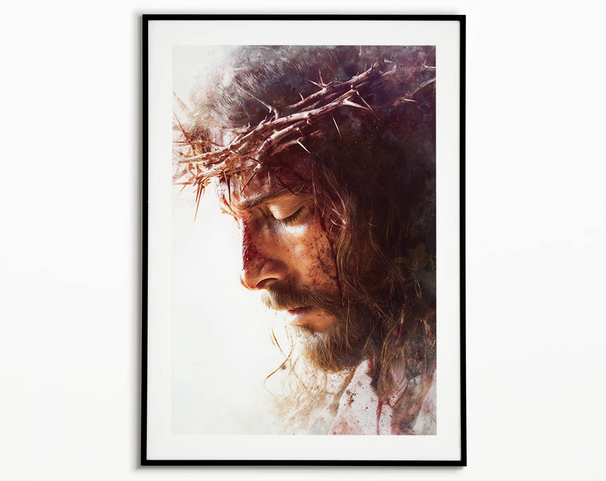 Affixzi Crown of Thorns Art, Passion of Christ Wall Art, Religious ...
