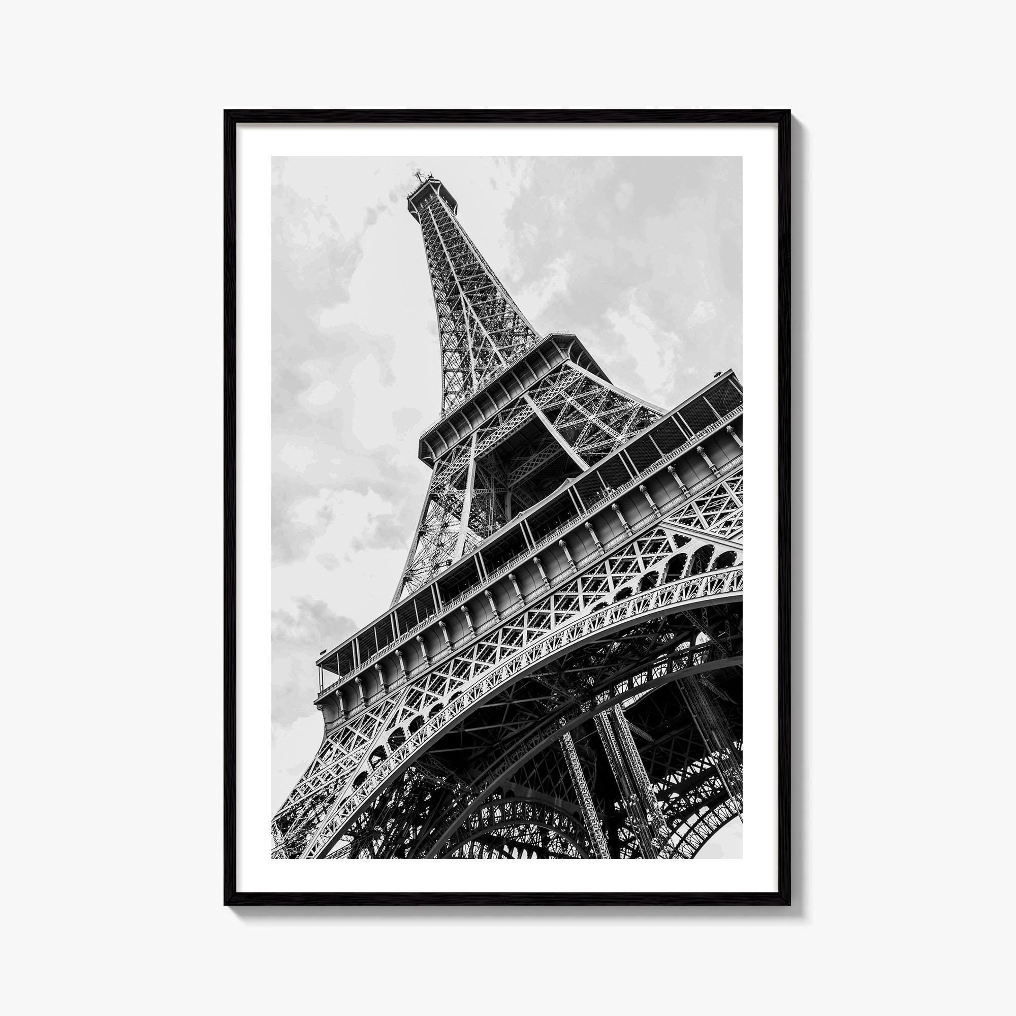 Affixzi Eiffel Tower Black and White Fine Art Photo Print, Paris ...
