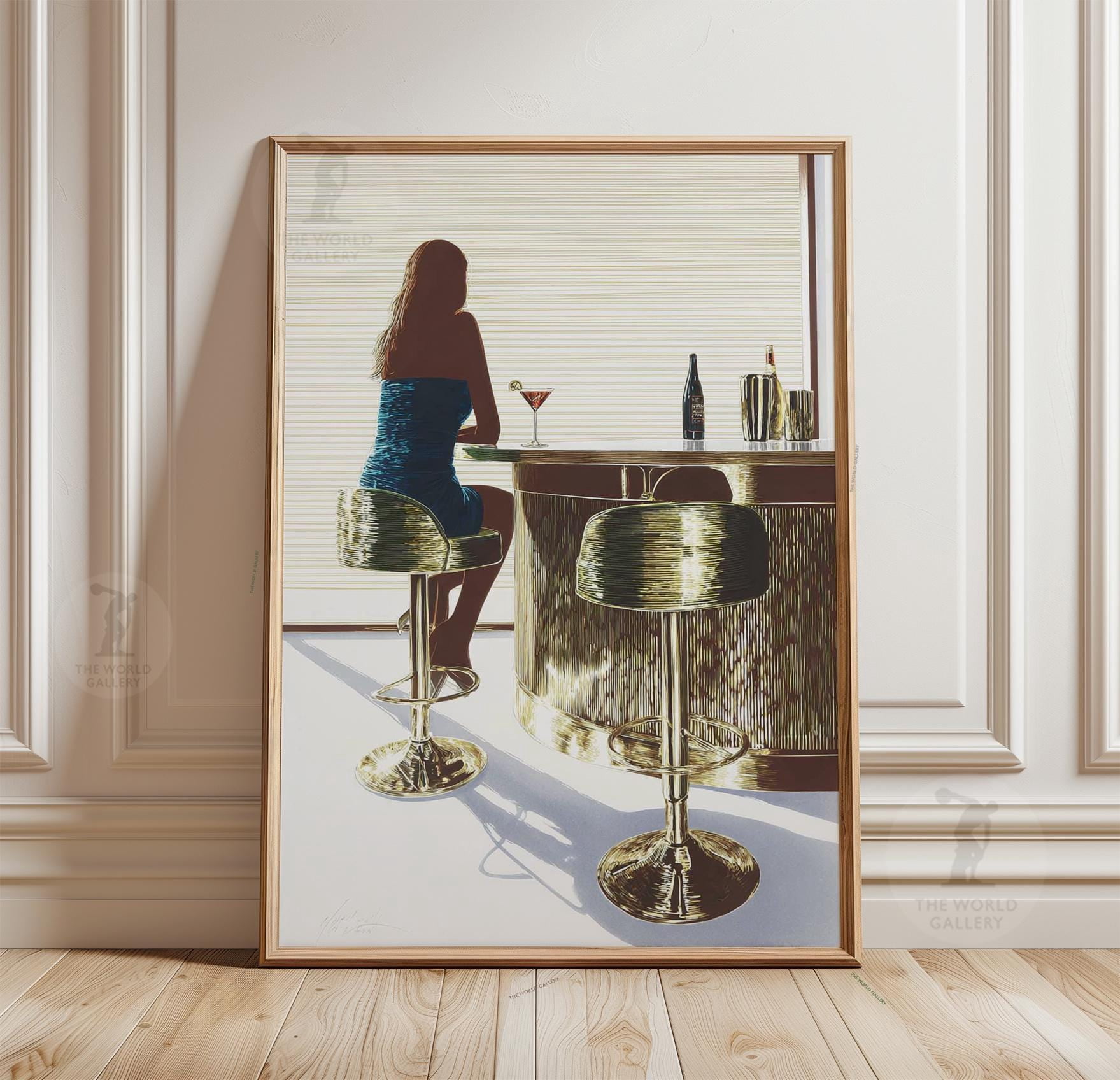 Affixzi Elegant Minimalist Woman Silhouette Poster for Modern Cocktail ...