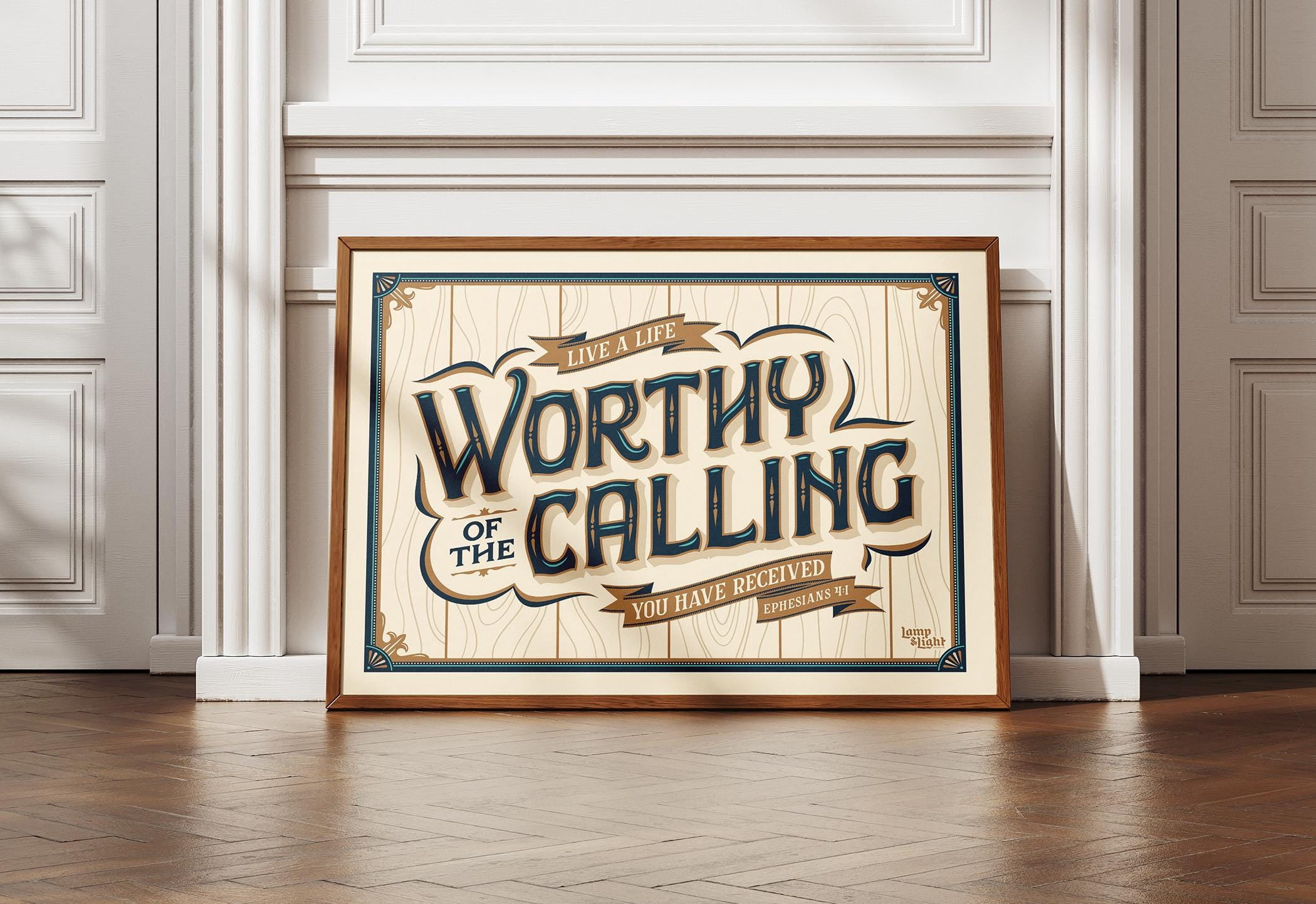 Affixzi Ephesians 4 1 Hand-Lettered Poster, Unframed Paper Poster ...
