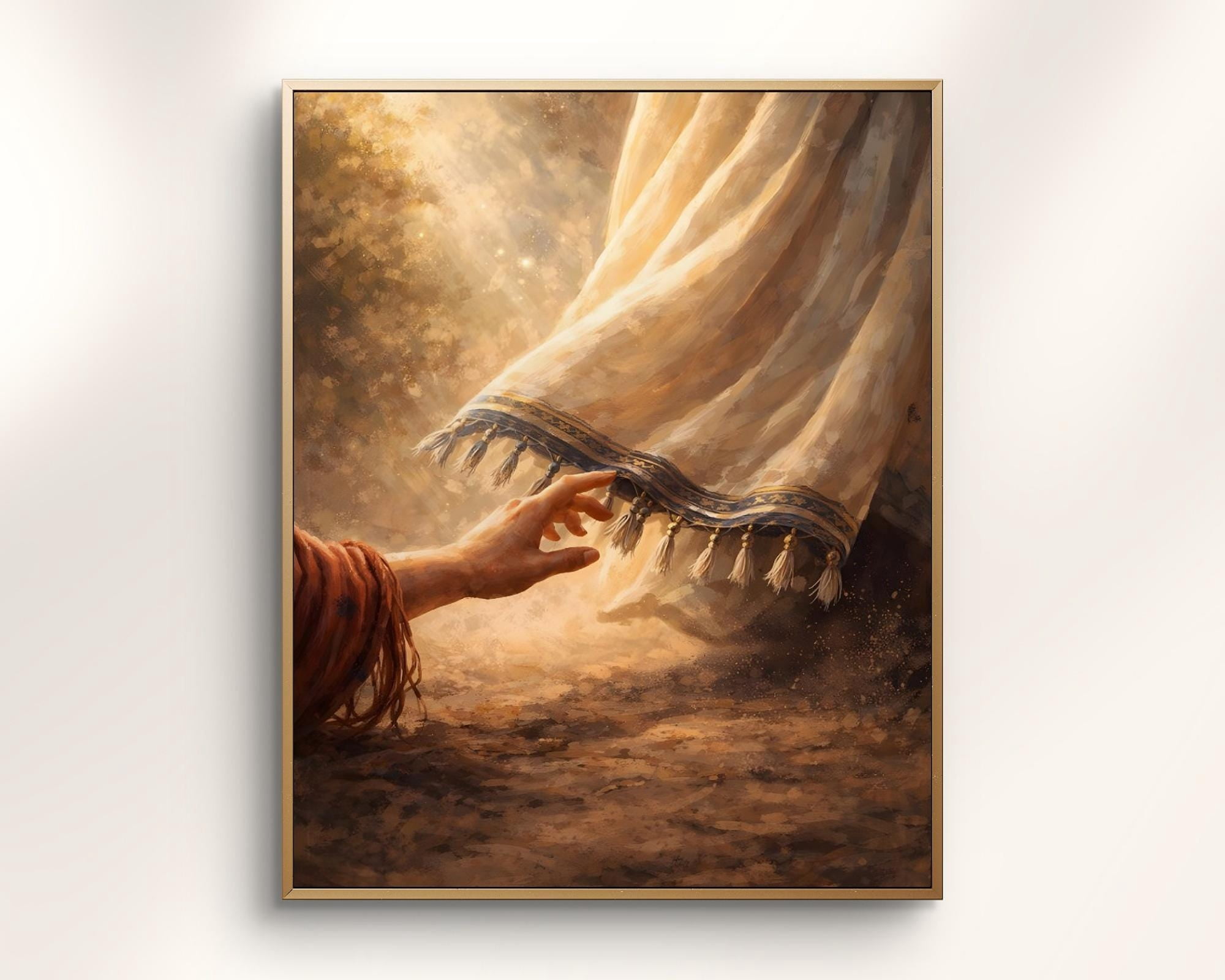 Affixzi Faith Healing Art Print - Woman Touching the Hem of Jesus ...
