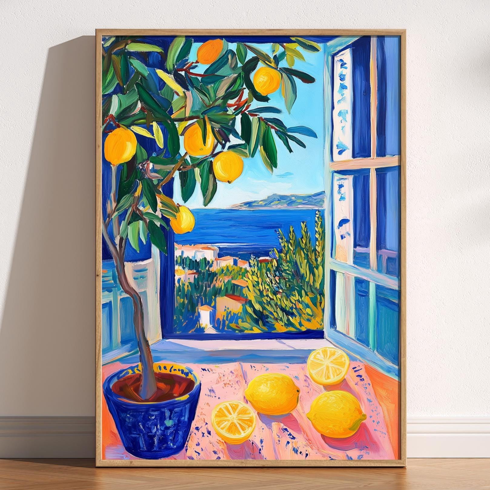 Affixzi Fauvism Print, Modern Mediterranean Exhibition Art, Coastal ...