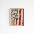 Affixzi Flower American Flag Print, Farmhouse Cottagecore Patriotic ...