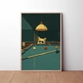 Affixzi Fox Pool Hall Poster – Retro Billiards, Moody Animal Wall Art ...
