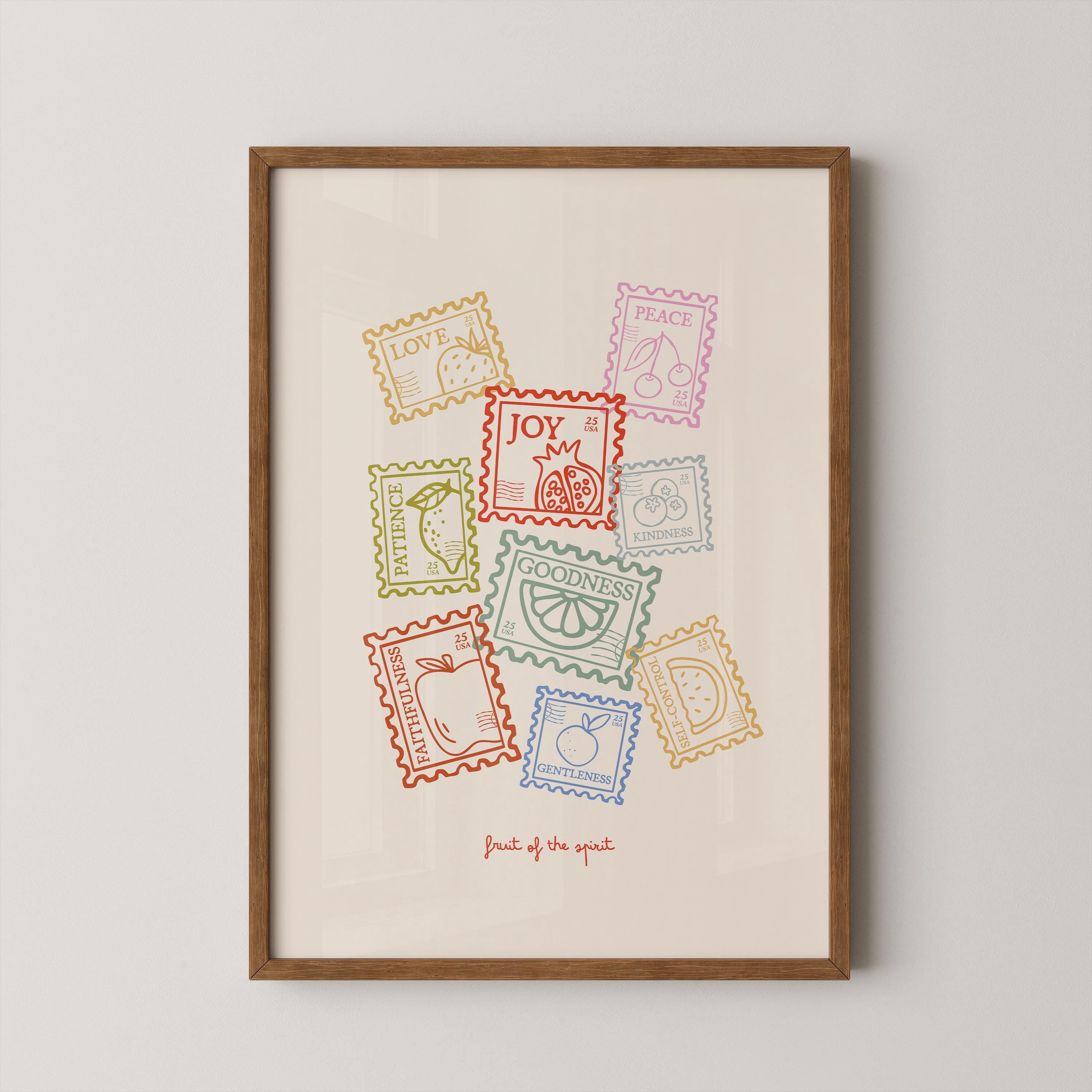 Affixzi Fruit of the Spirit Christian Artwork, Nursery Wall Art ...