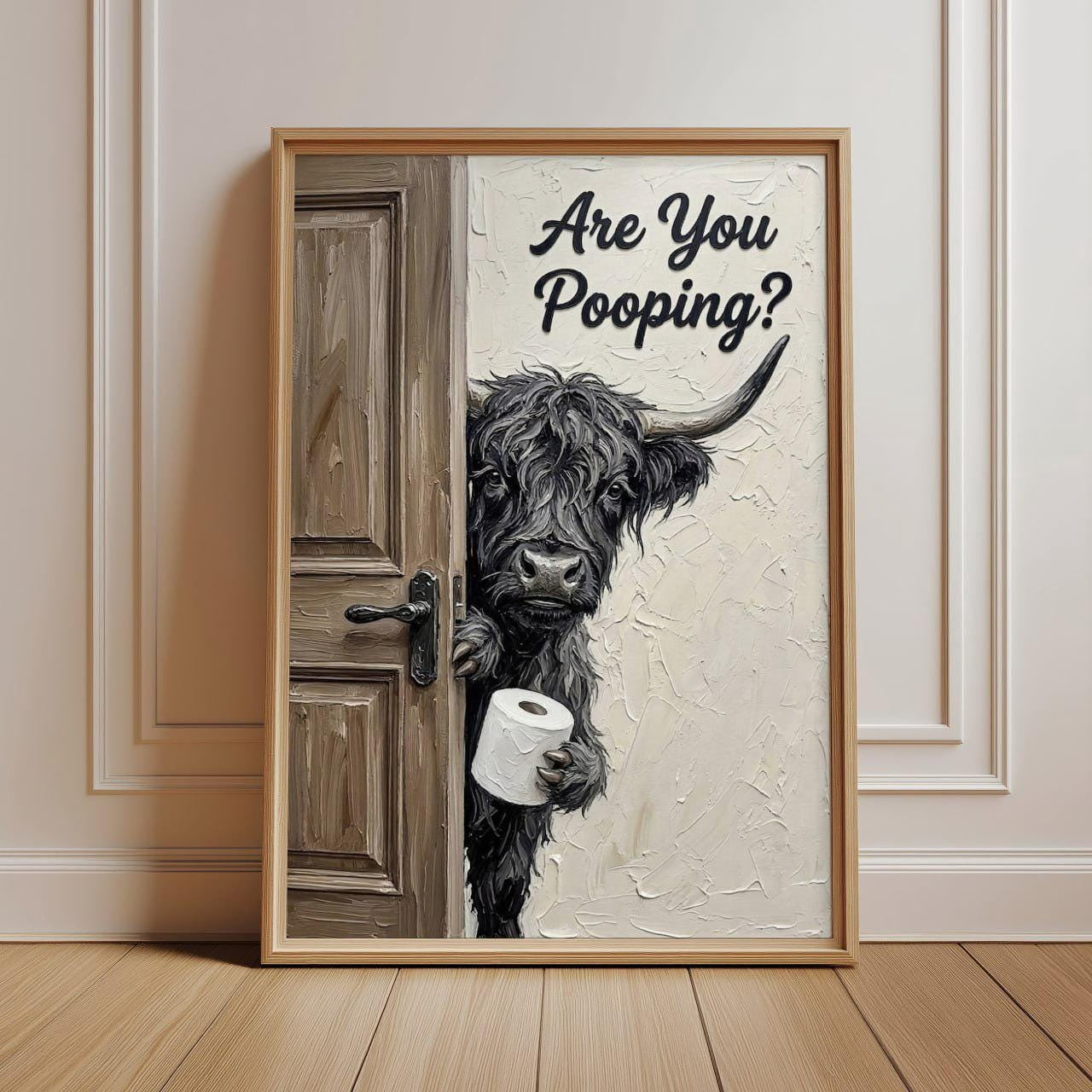Affixzi Funny Bathroom Wall Art Rustic Farmhouse Restroom Decor Poster ...