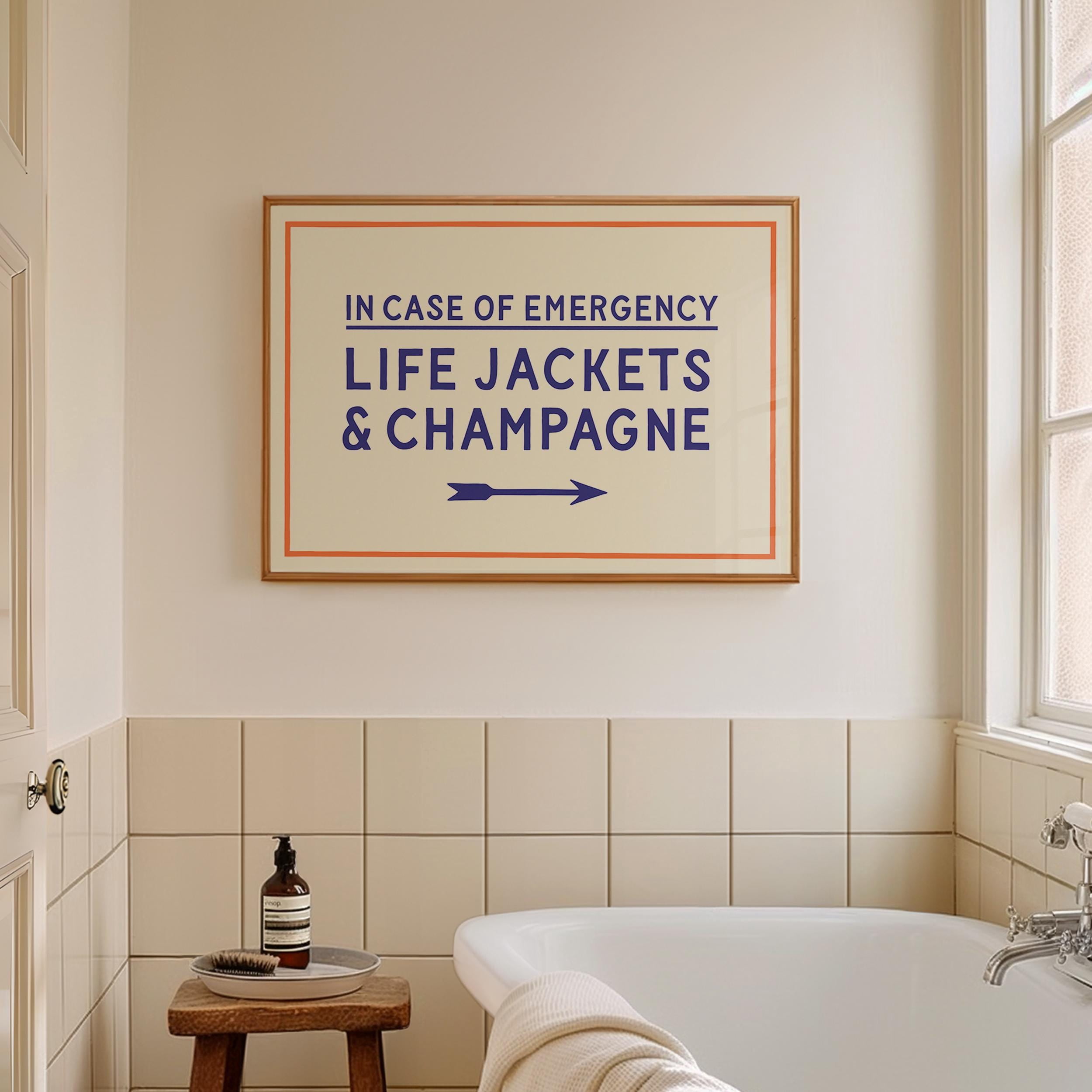 Affixzi Funny Sailing Poster, Yacht Club Bathroom Decor, Lake House ...