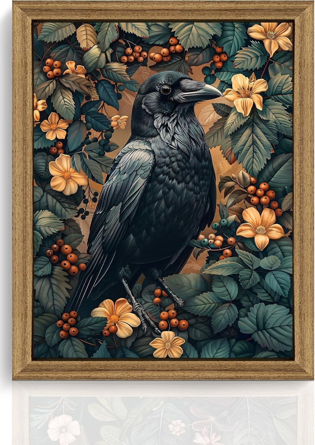 Affixzi Gothic Raven Decor Wall Art, Victorian Crow Pictures, Vintage ...