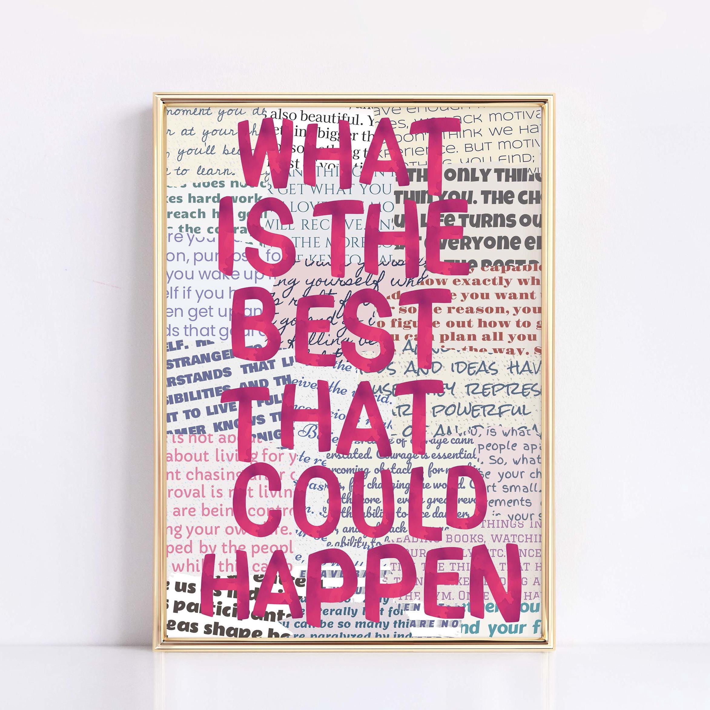 Affixzi Inspirational Pink Quote Poster: Motivational Typography Art ...