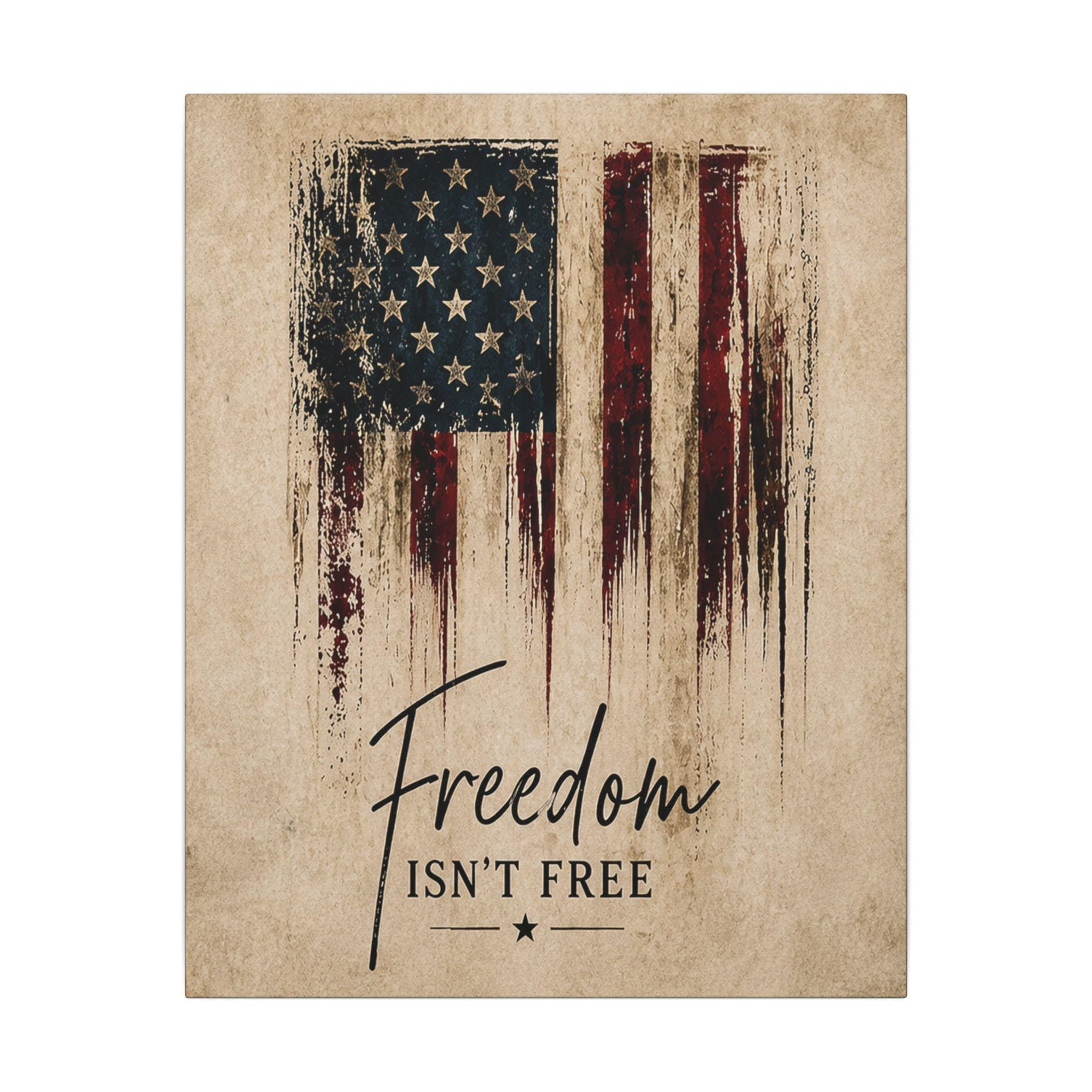 Affixzi Isn’t Free Print, Patriotic Wall Art, Rustic American Flag ...