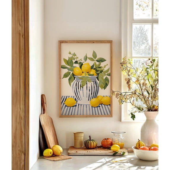 Affixzi Italian Kitchen Wall Art, La Dolce Vita Mediterranean Morning ...