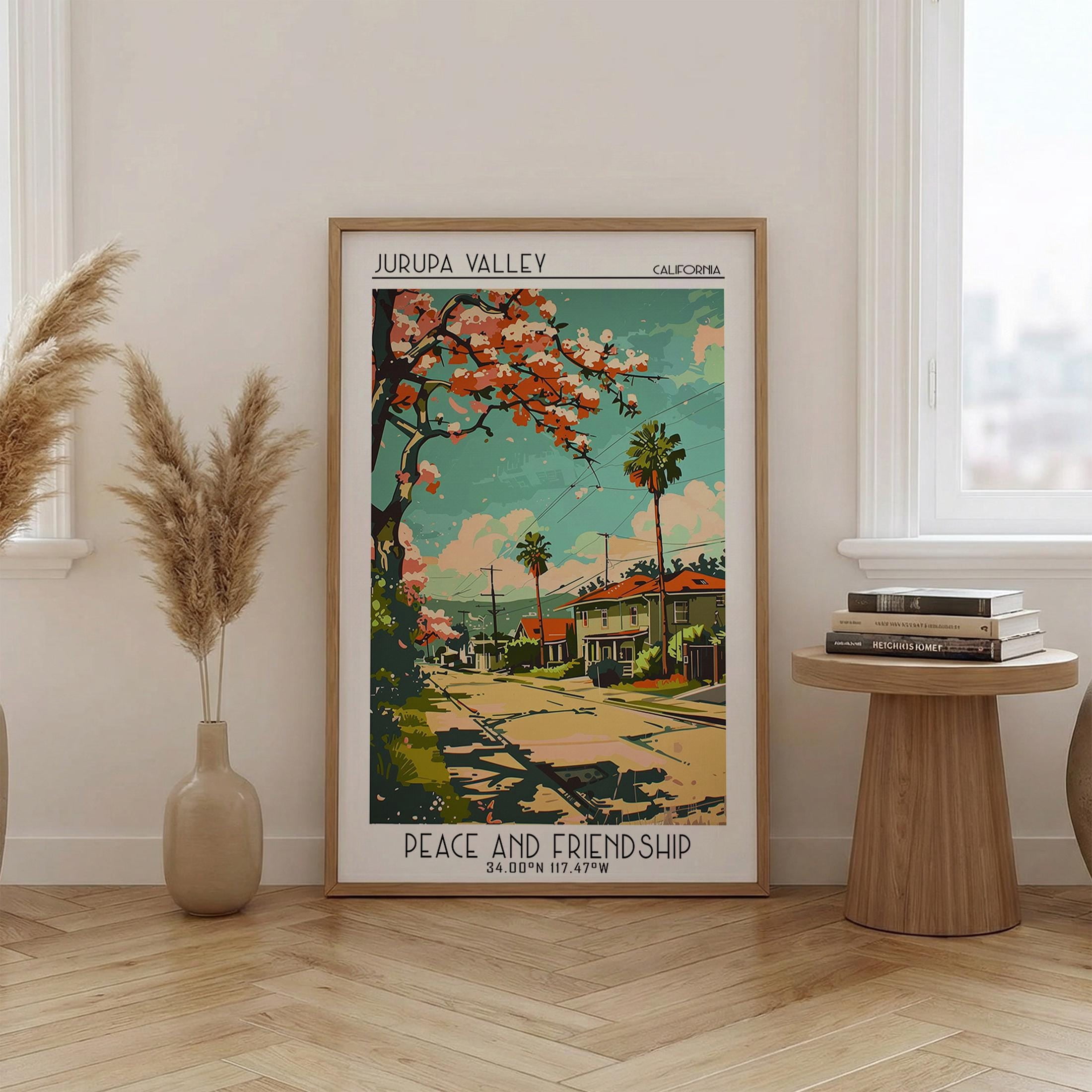 Affixzi Jurupa Valley Travel Poster, Travel Wall Decor, Minimalist ...