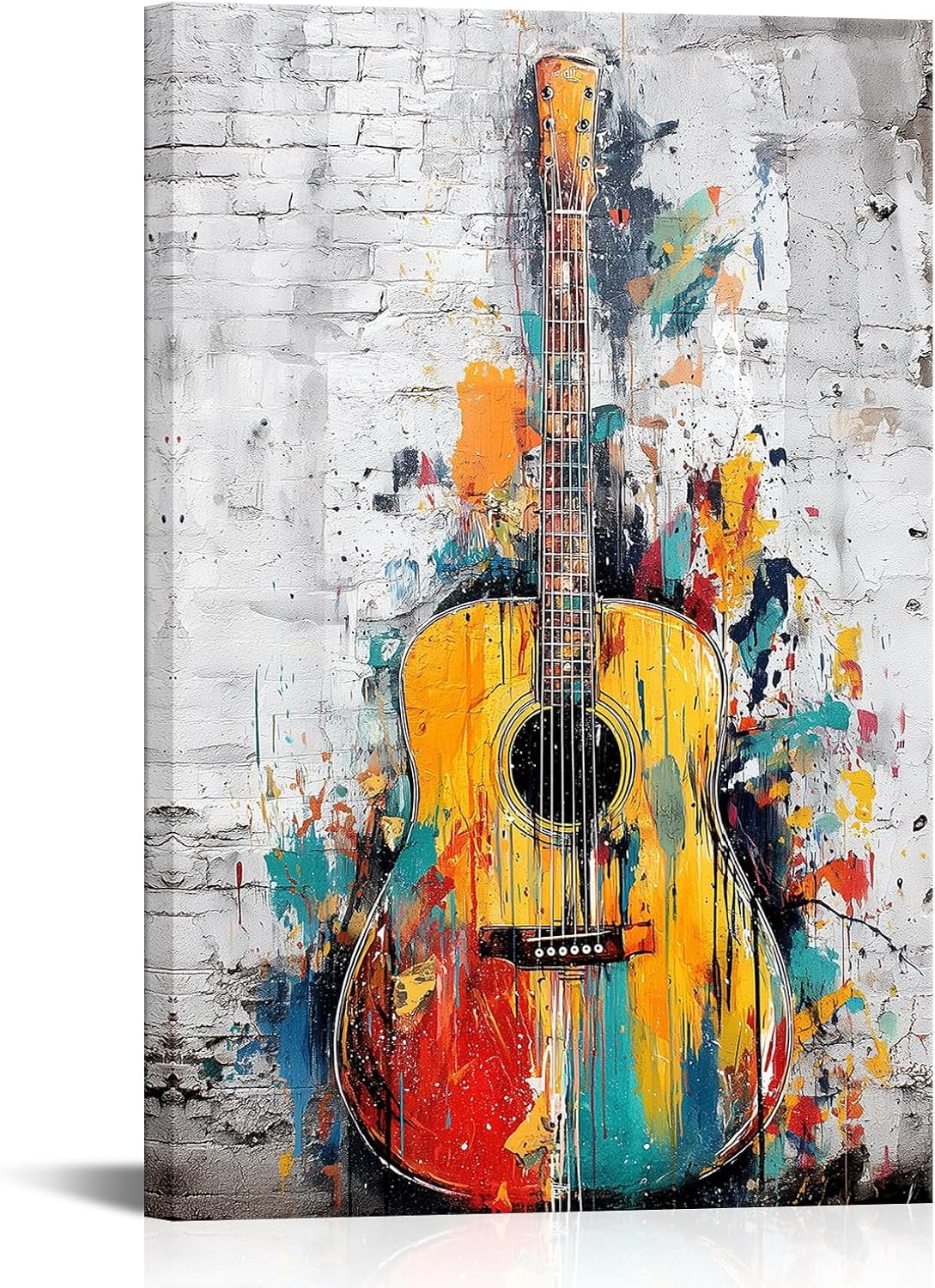 Affixzi Kalormore Abstract Music Wall Art Vertical Guitar Poster Print ...