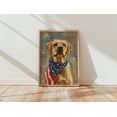 Affixzi Labrador American Flag Bandana Print, Rustic Patriotic Dog Wall ...