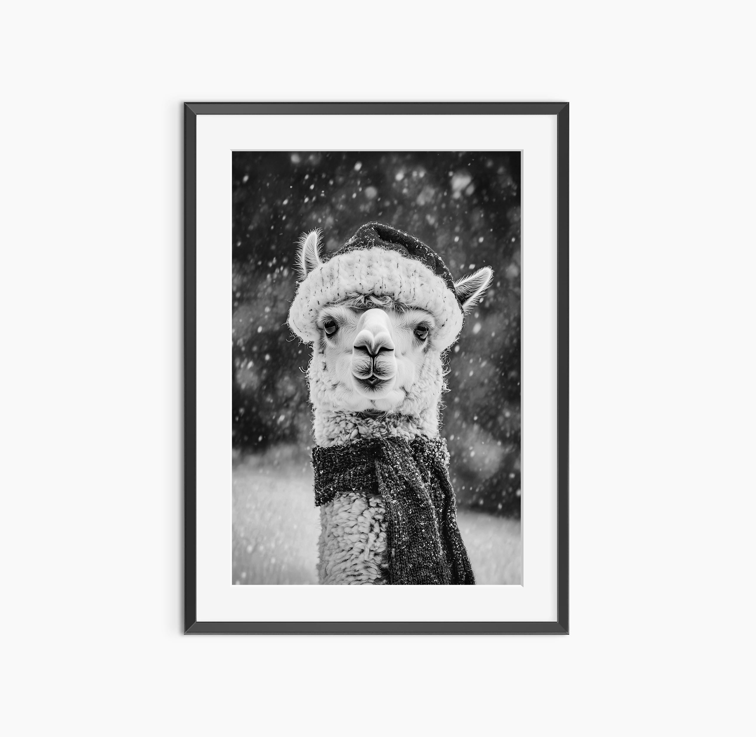 Affixzi Llama Poster, Photography Prints, Nursery Wall Art, Bathroom ...