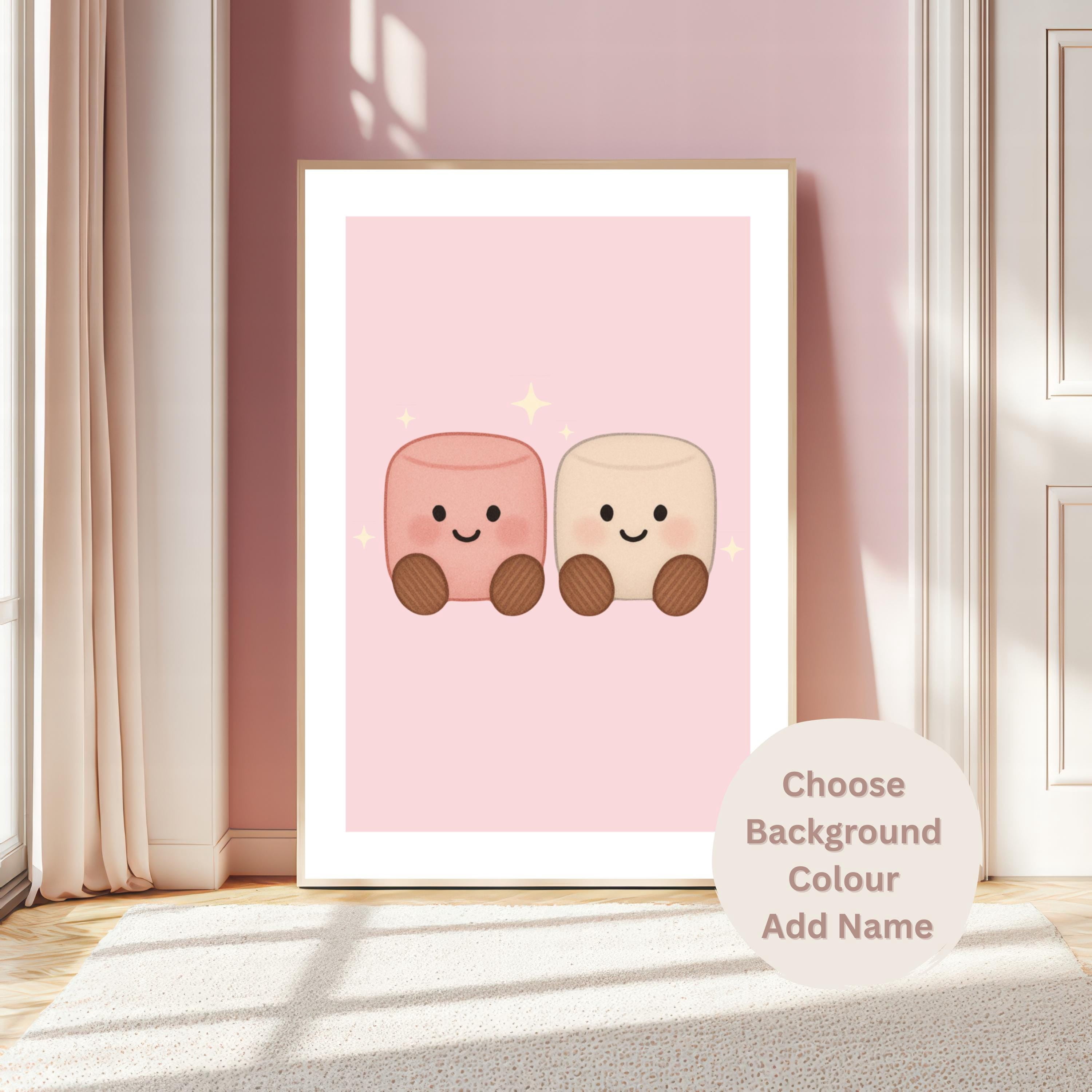 Affixzi Marshmallow Art Print for Coquette Nursery Decor | Girls ...