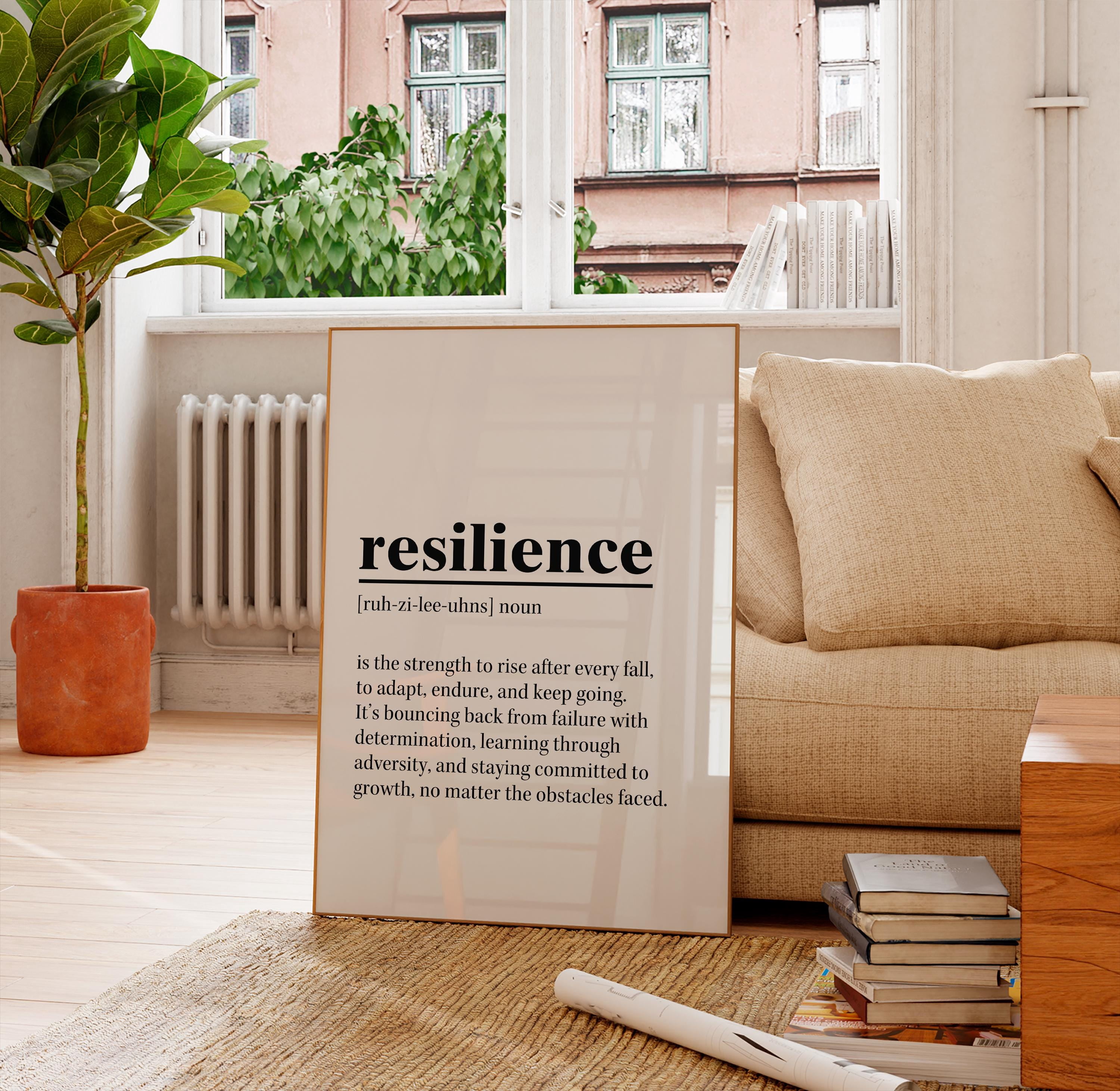 Affixzi Motivational Resilience Poster with Quotes for Office Decor ...