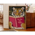 Affixzi Motivational Tiger Reading Print: Humorous Bookworm Wall Art ...