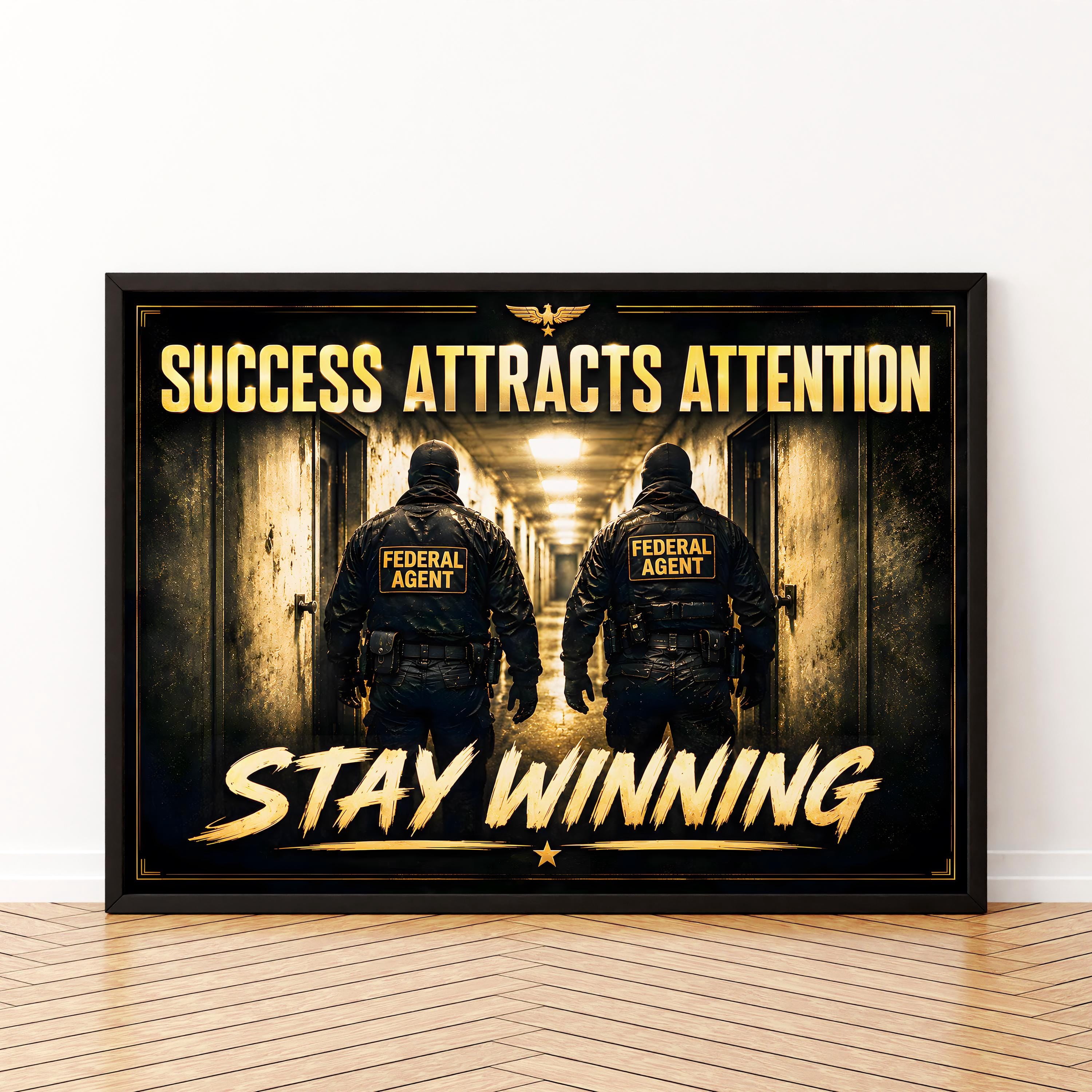 Affixzi Motivational Wall Art, Success Quote Canvas Print, Office Gym ...