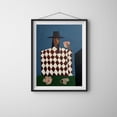 Affixzi Mysterious Harlequin Card Player Wall Art, Surreal Woman with ...