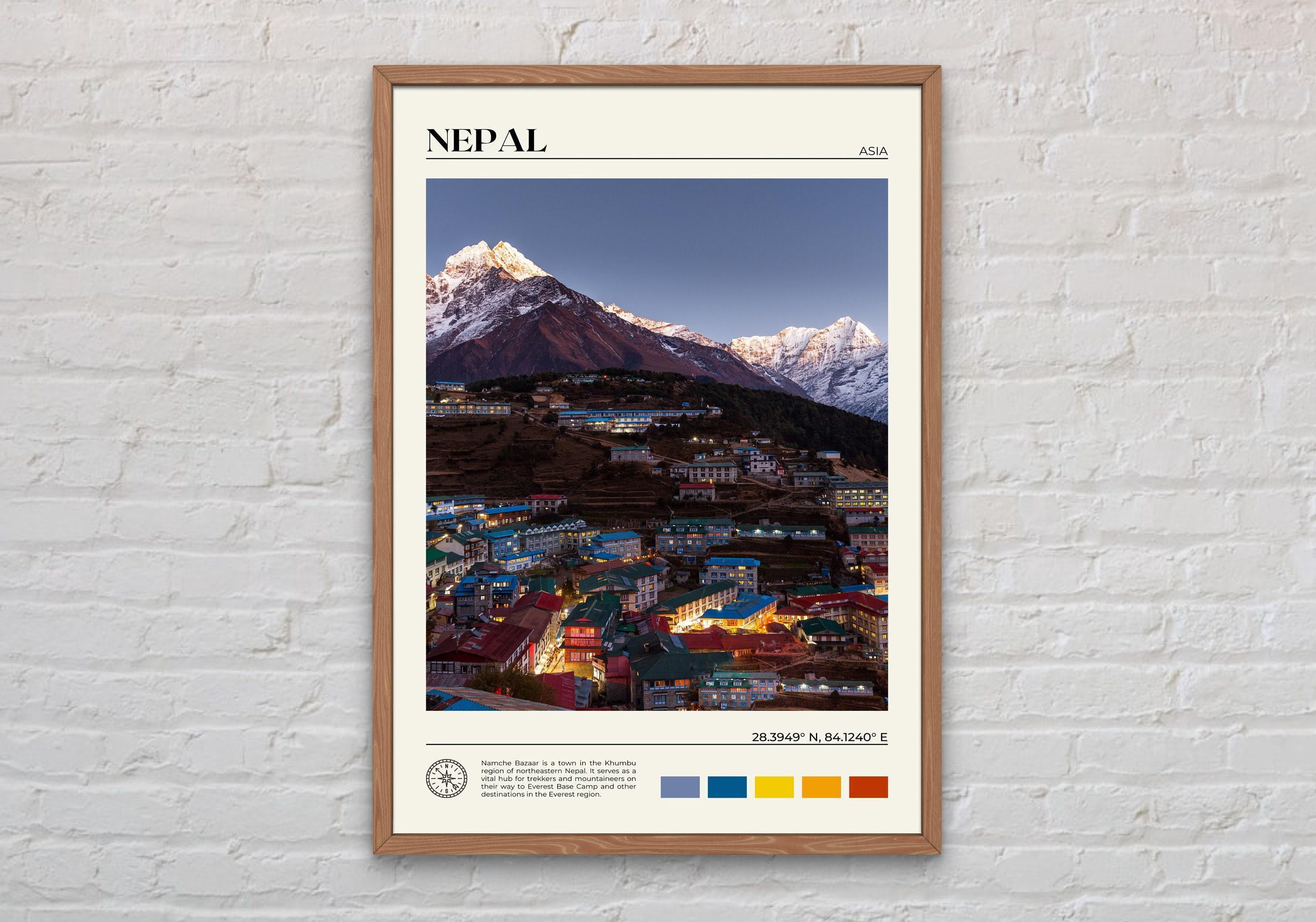 Affixzi Nepal Wall Art Poster - Stunning Nepal Photo Print for Your ...