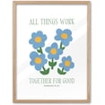 Affixzi Oak Wood God Wall Art, Romans 8:28 Bible Verse Christian Wall ...