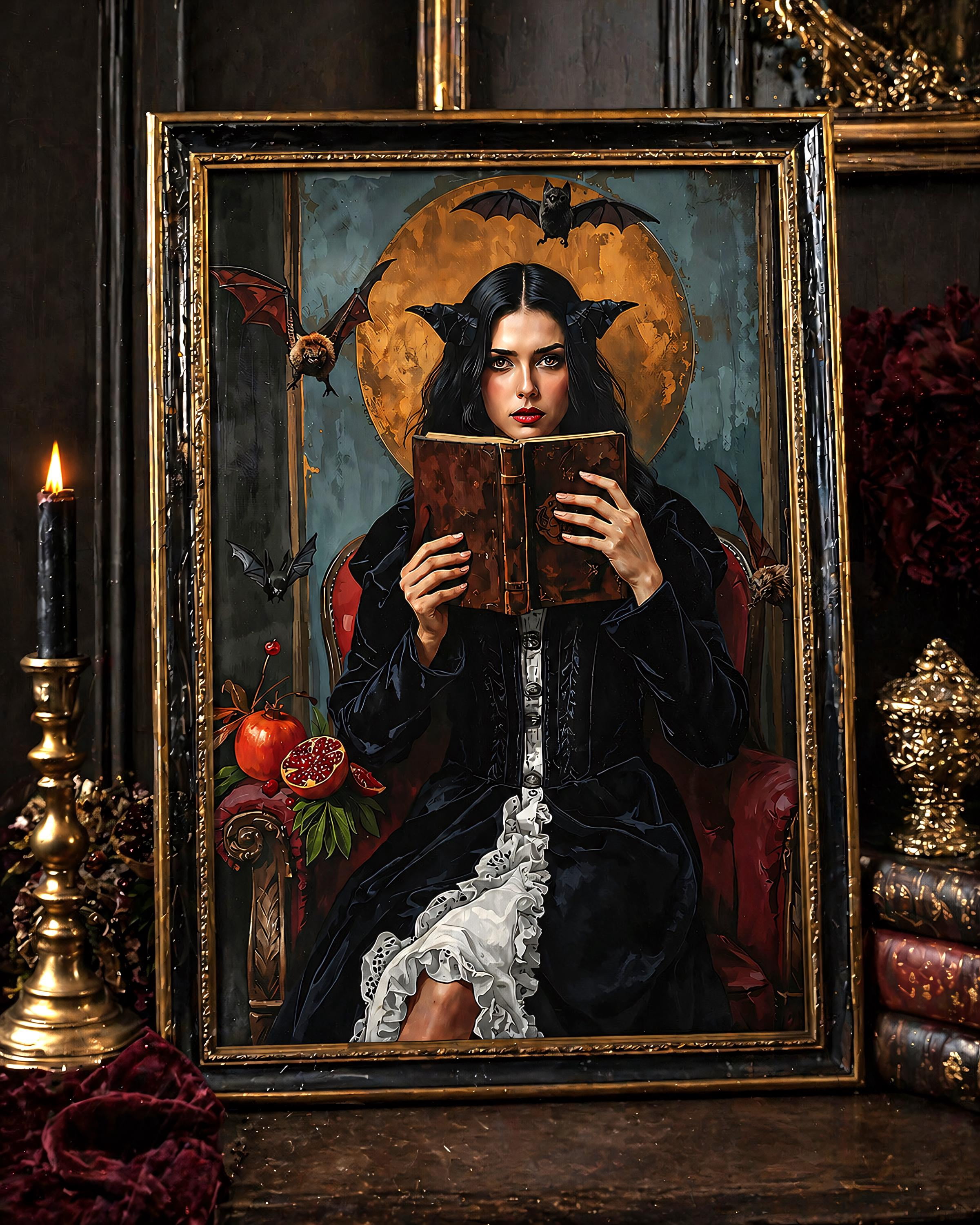 Affixzi Persephone Goddess Art Print, Dark Academia, Victorian Poster ...