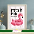 Affixzi Pink Flamingo Inflatable Art Print Funny Summer Wall Decor ...