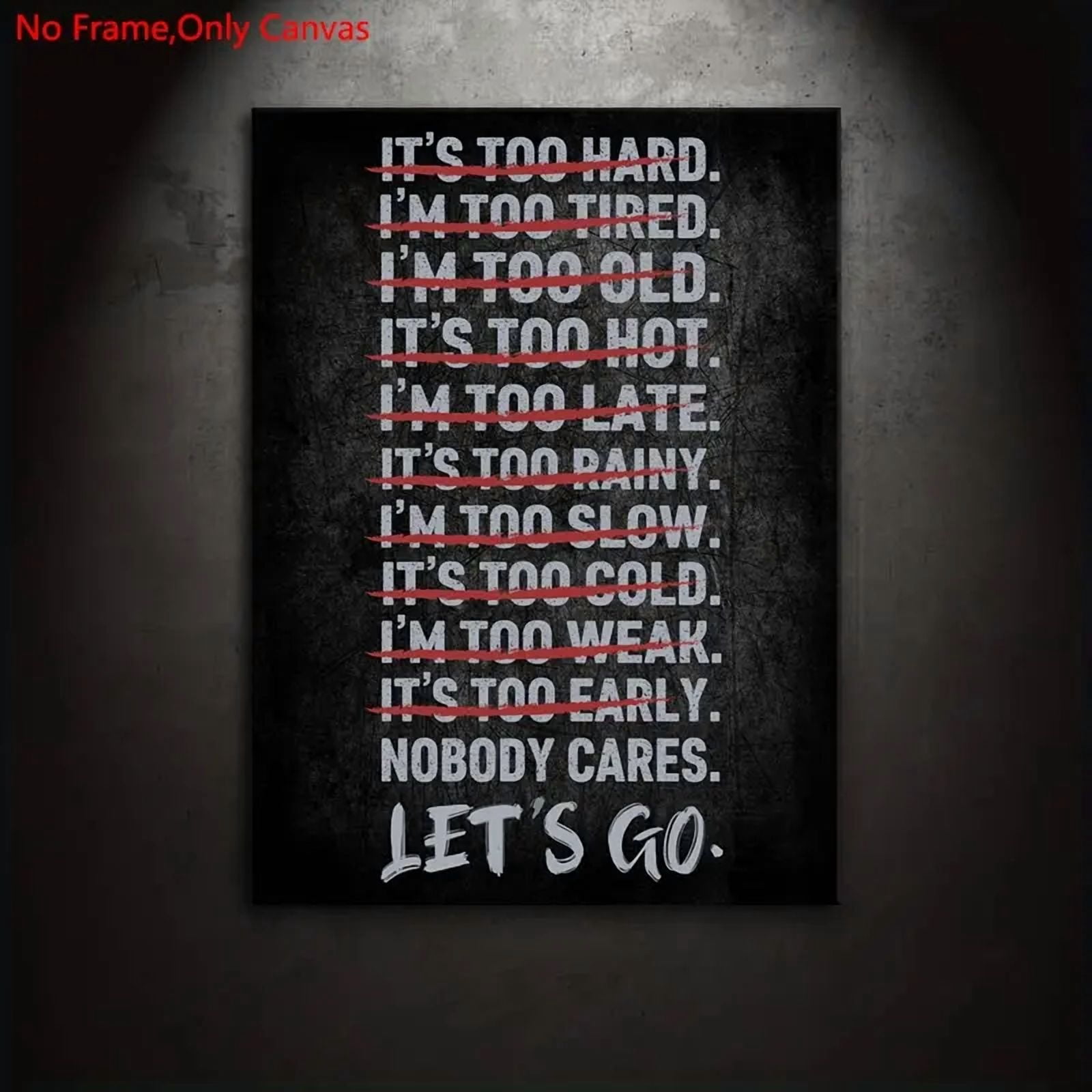 Affixzi Print Poster, Vintage Art, Fitness Quote, Let's Go, Sports Gift ...