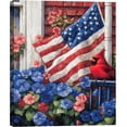 Affixzi RIBNTAK Patriotic Red White Blue Floral and Cardinal Wall Art ...