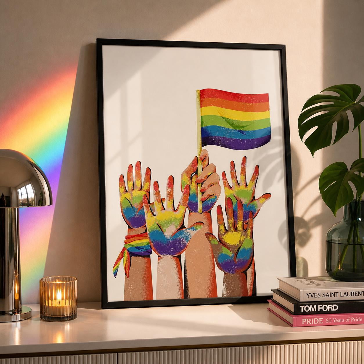 Affixzi Rainbow Print, Wall Art Poster, Inclusive Home Decor Gift ...