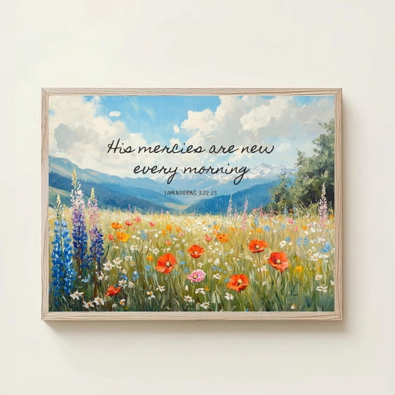 Affixzi Religious Wall Art, Christian Gifts, Lamentations 3, His ...