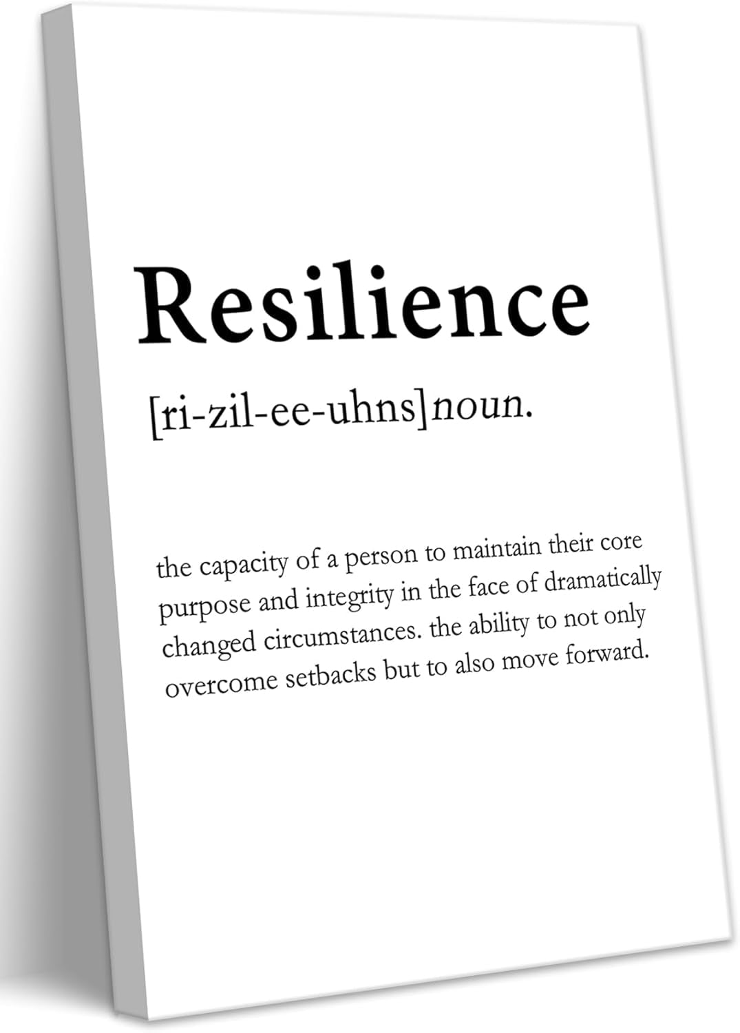 Affixzi Resilience Definition Wall Art, Motivational Quotes, Black ...