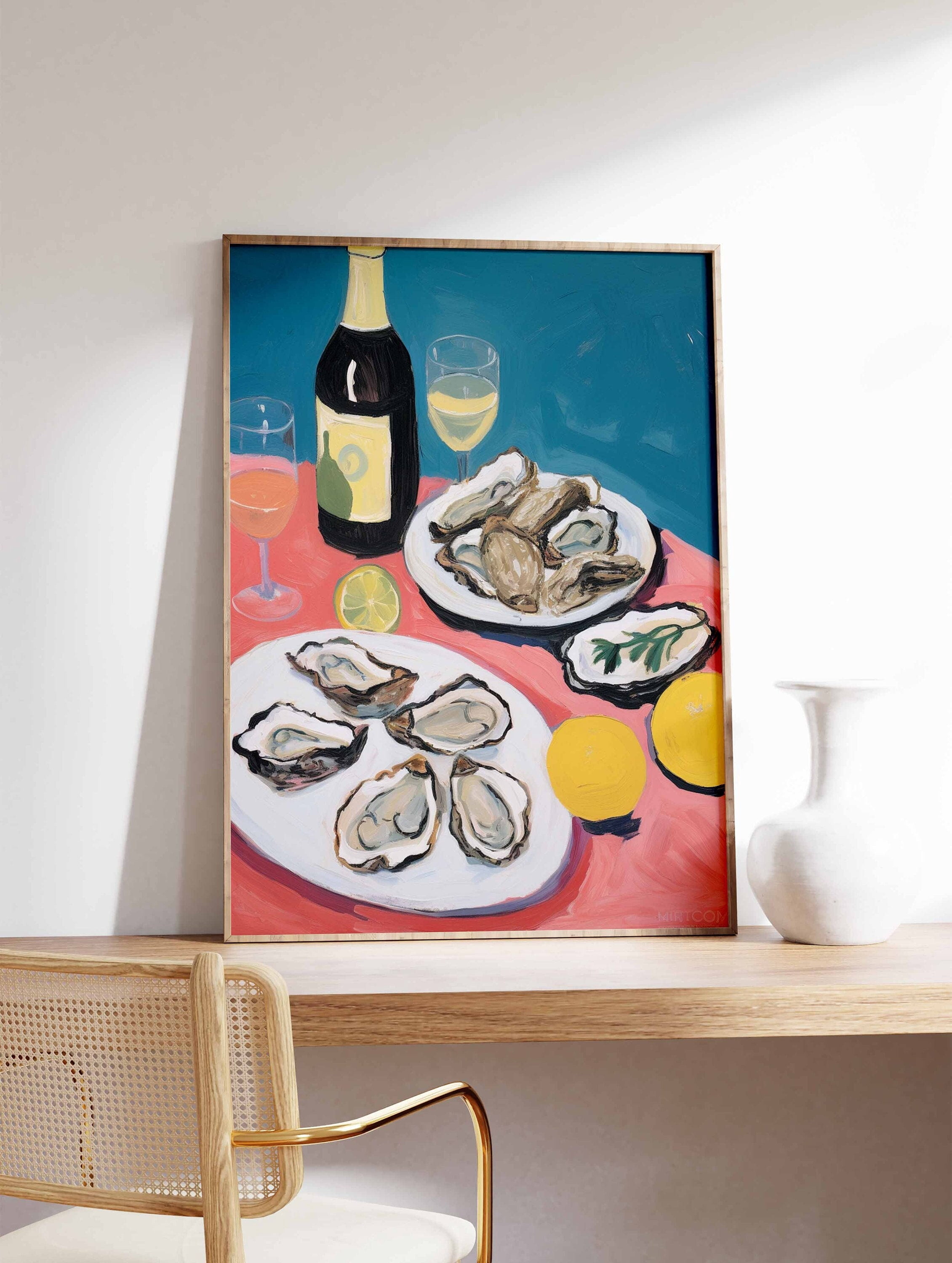 Affixzi Retro Seafood Art Print, Vintage Food Illustration Poster ...