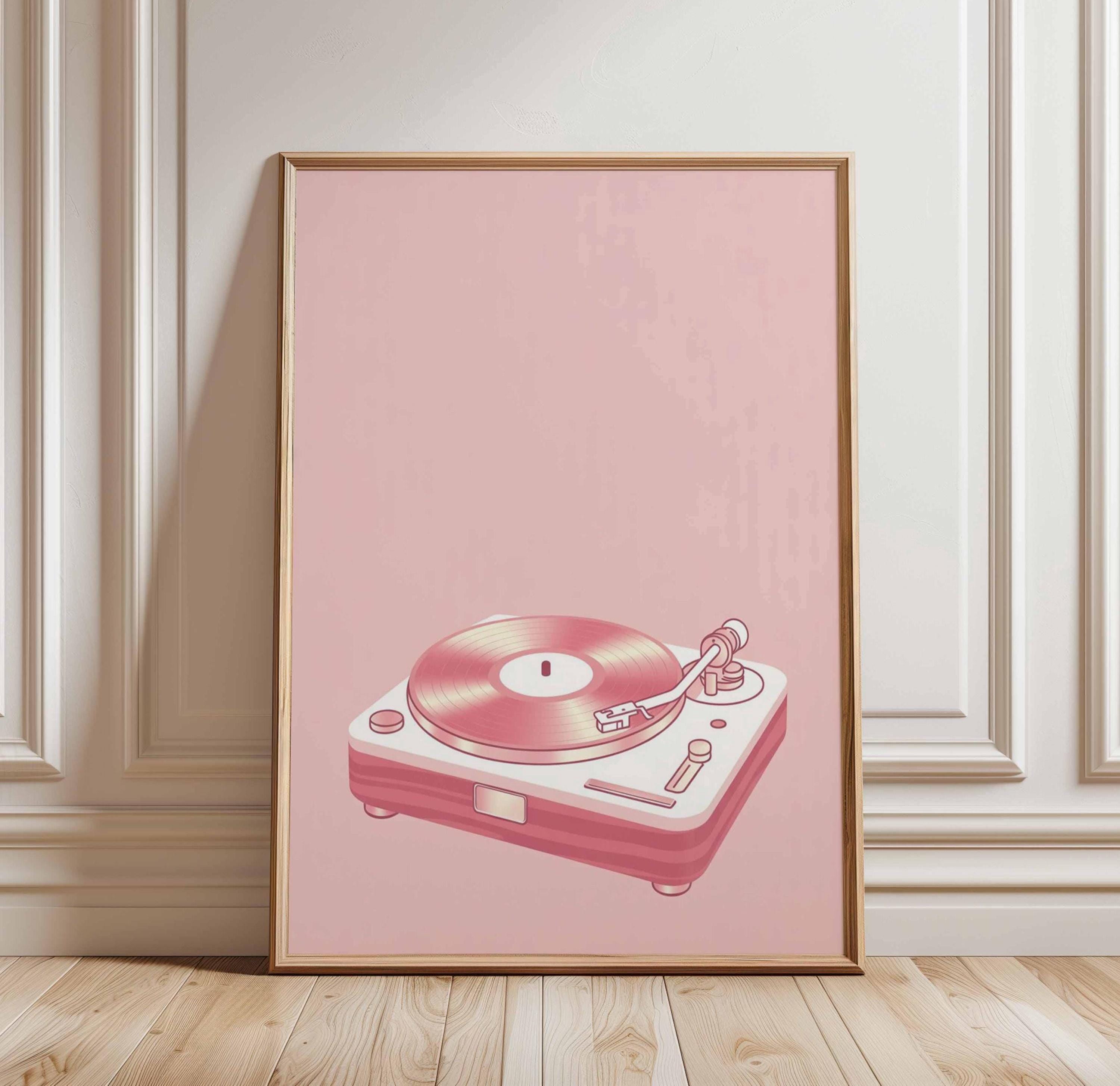 Affixzi Retro Turntable Wall Art Poster, Minimalist Music Decor, Home ...