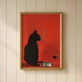 Affixzi Retro Vintage Black Cat Wall Art for Stylish Bar Decor ...