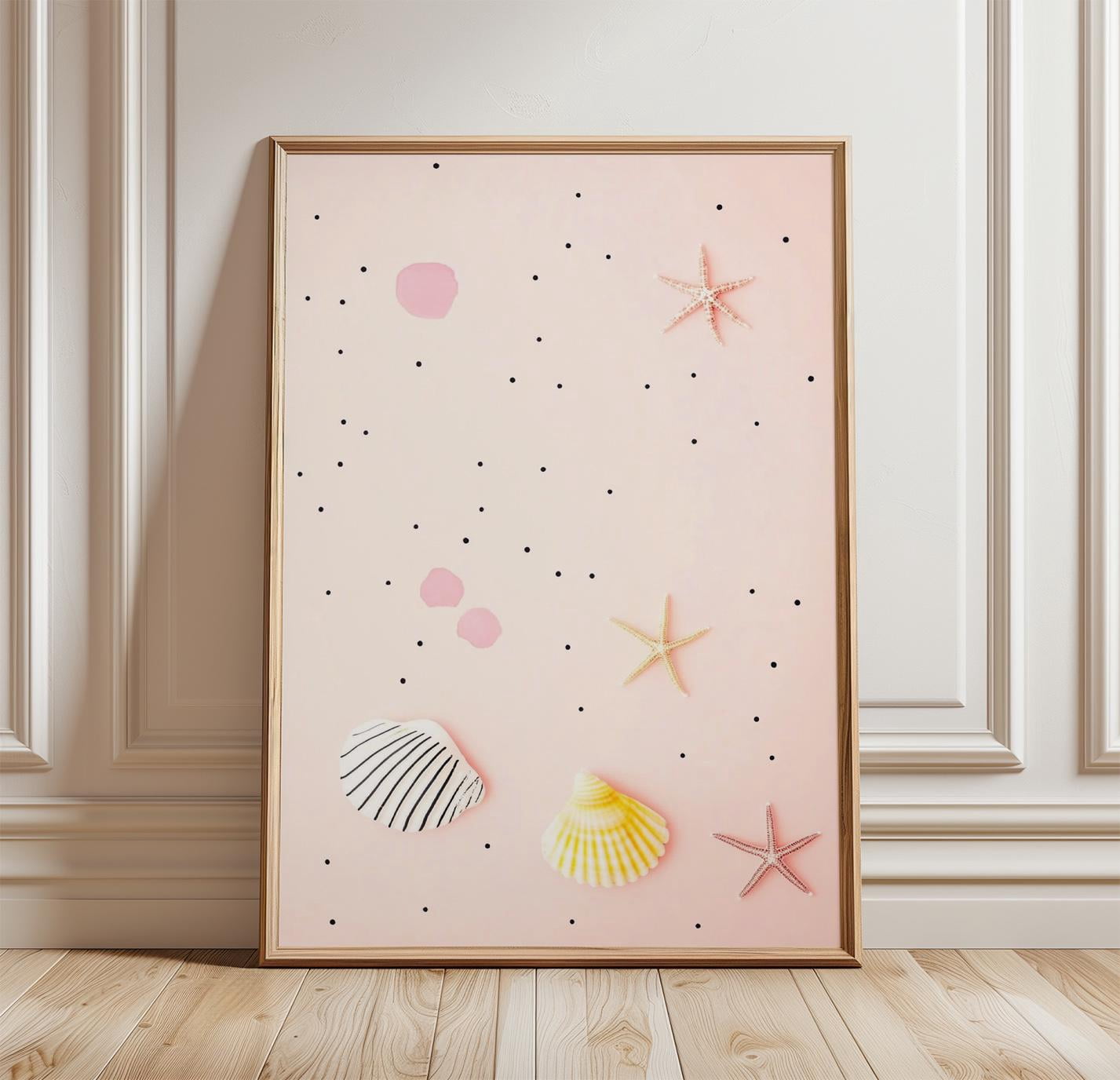 Affixzi Seashell Poster, Coastal Beach Decor, Starfish Wall Art ...